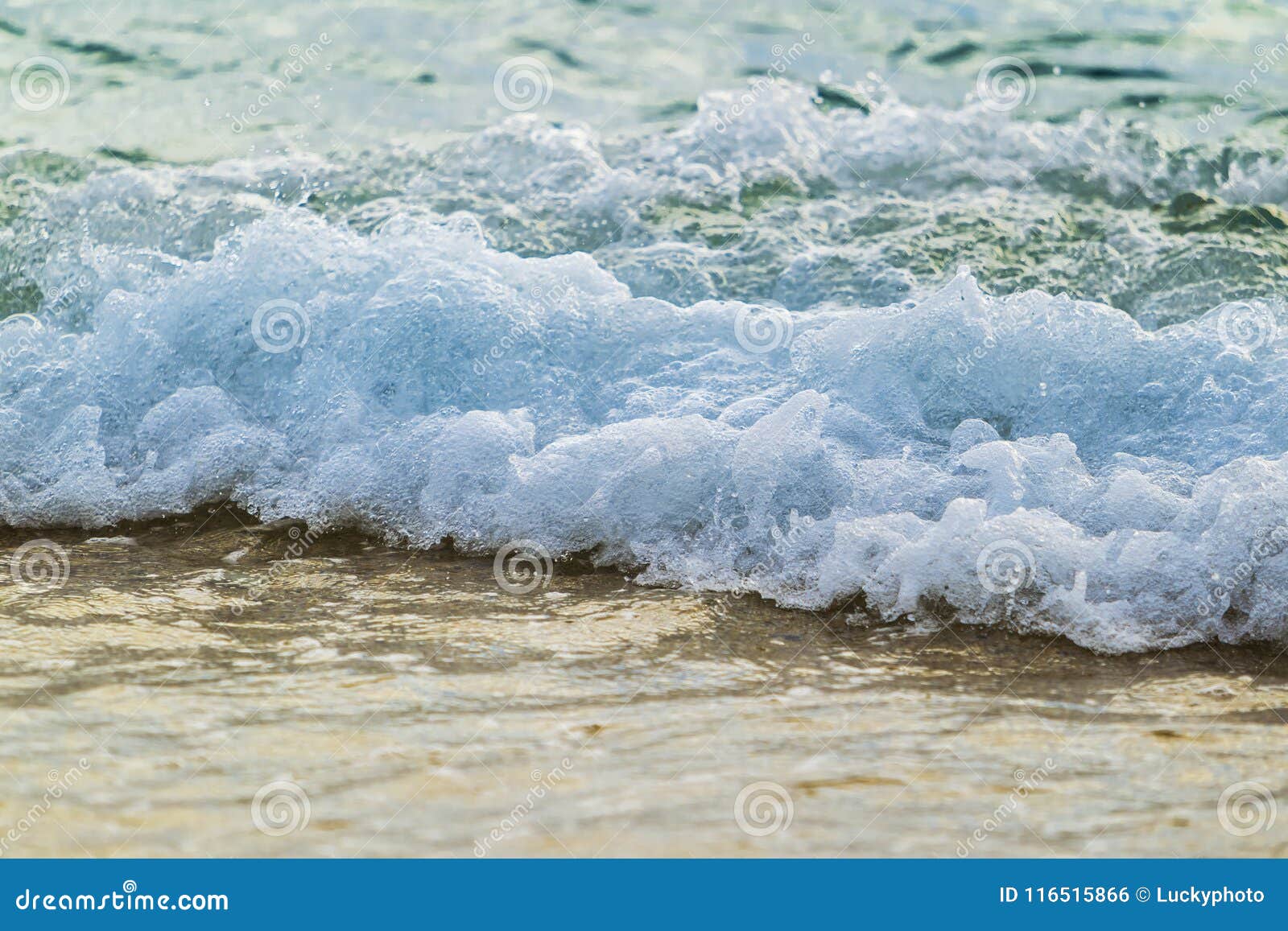 Wave of the Sea on the Sand Beach Stock Photo - Image of journey ...
