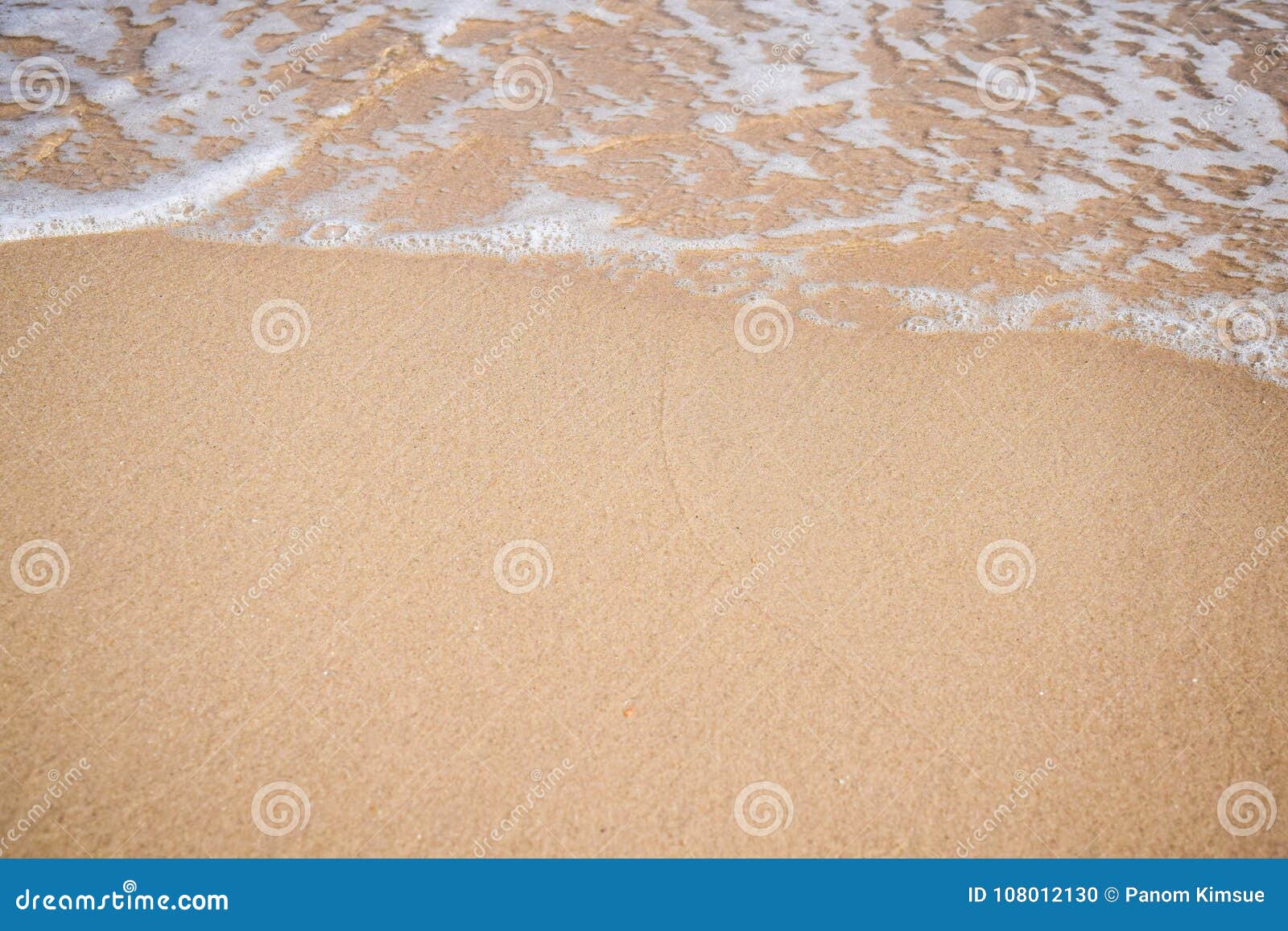 Wave of the Sea on the Sandy Beach Texture Background with Copy Space ...