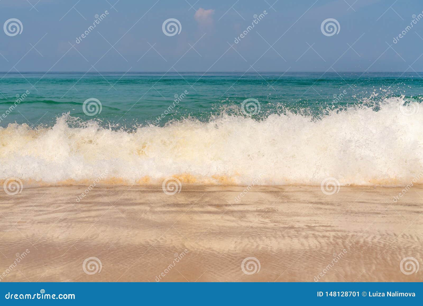 Wave on the Sea on a Sunny Day Stock Image - Image of soft, sunlight ...