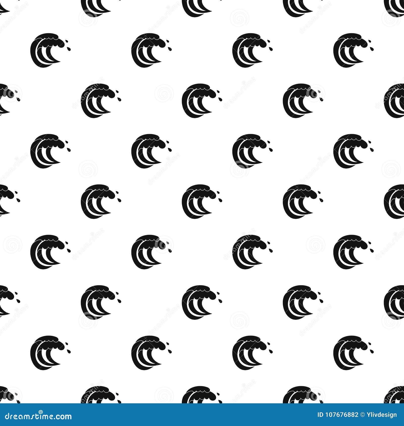 Wave of Sea Tide Pattern Vector Stock Vector - Illustration of creative ...