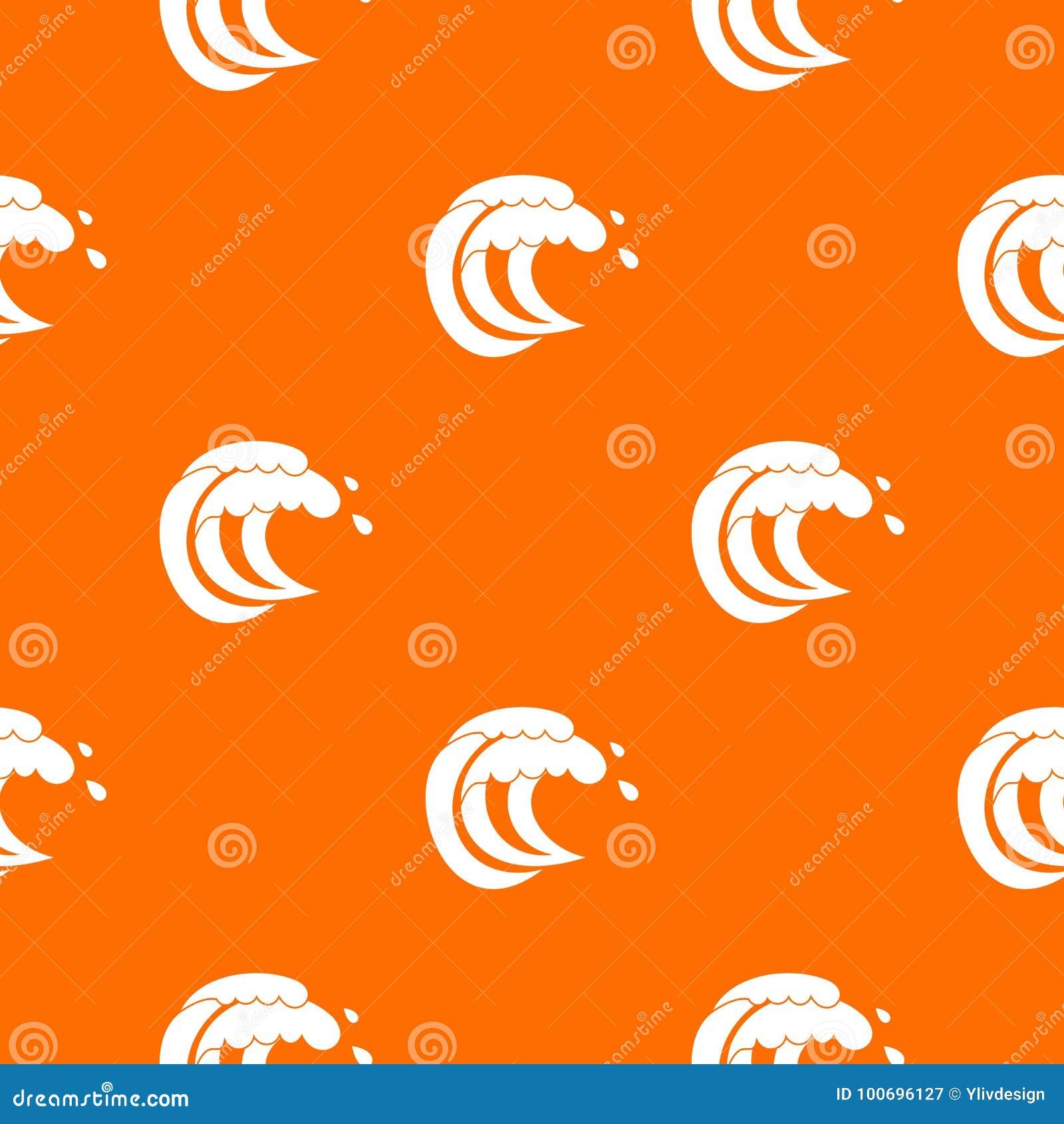 Wave of Sea Tide Pattern Seamless Stock Vector - Illustration of ...