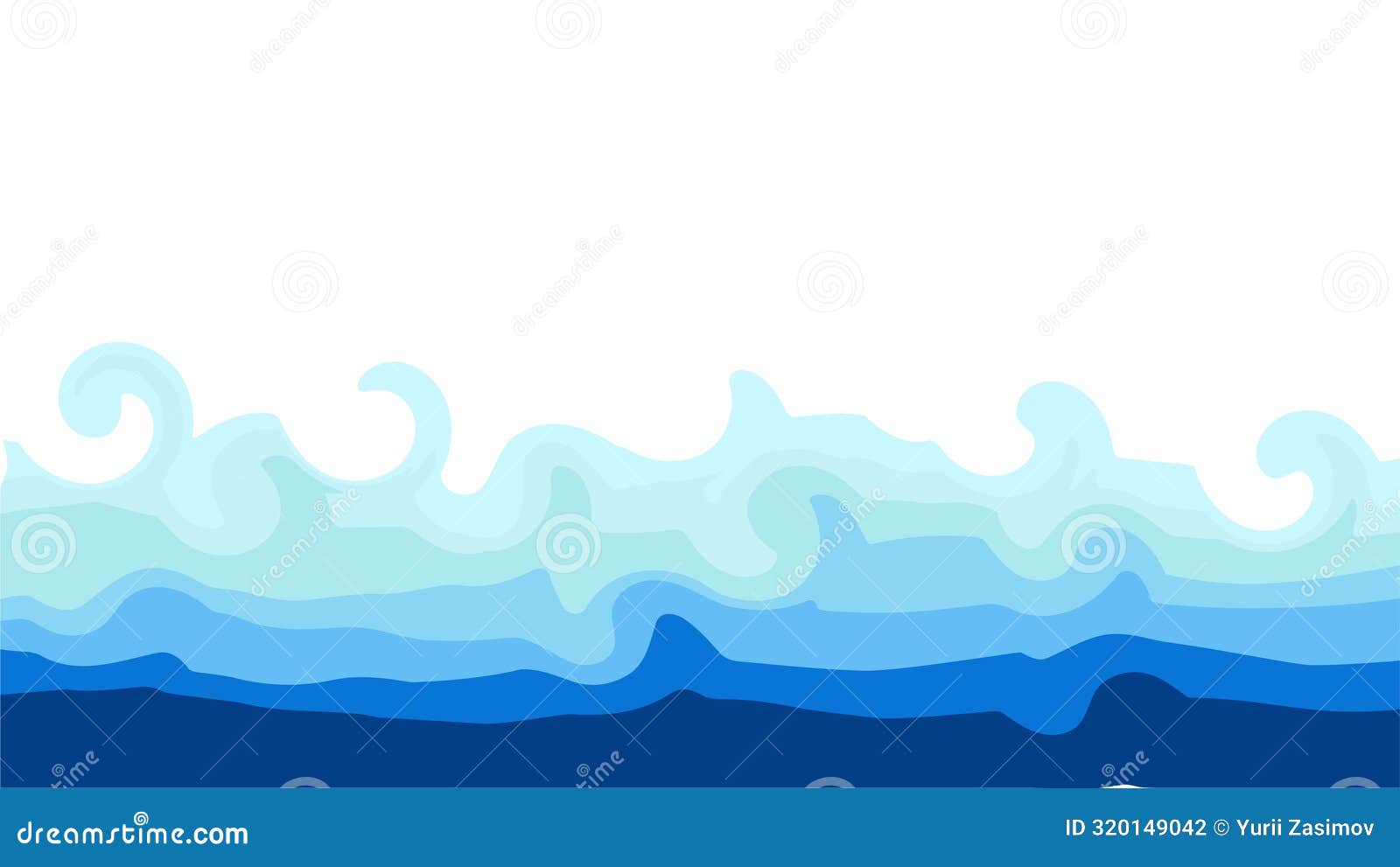 Wave Sea Vector. Ocean Background. Water Pattern Stock Vector ...