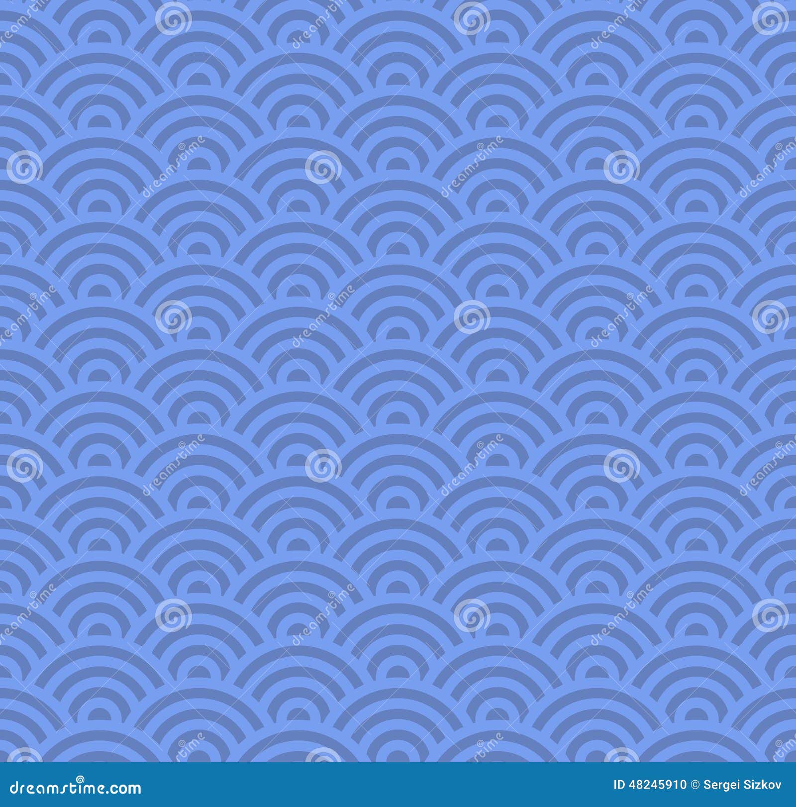 Wave Seamless Blue Pattern. Vector Stock Vector - Illustration of blue ...