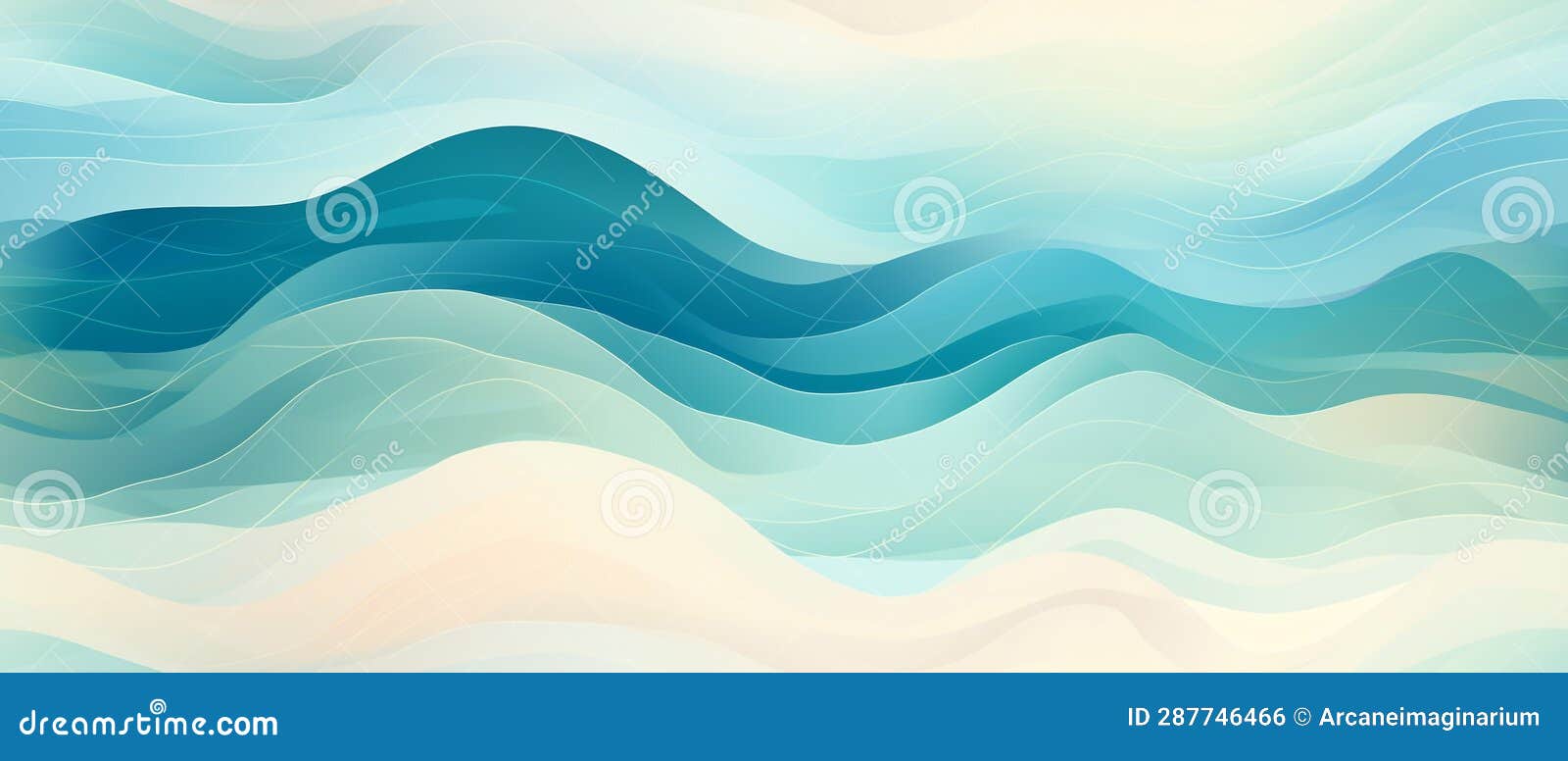 Wave Seamless Tile Waves Background Water Pattern Stock Illustration ...