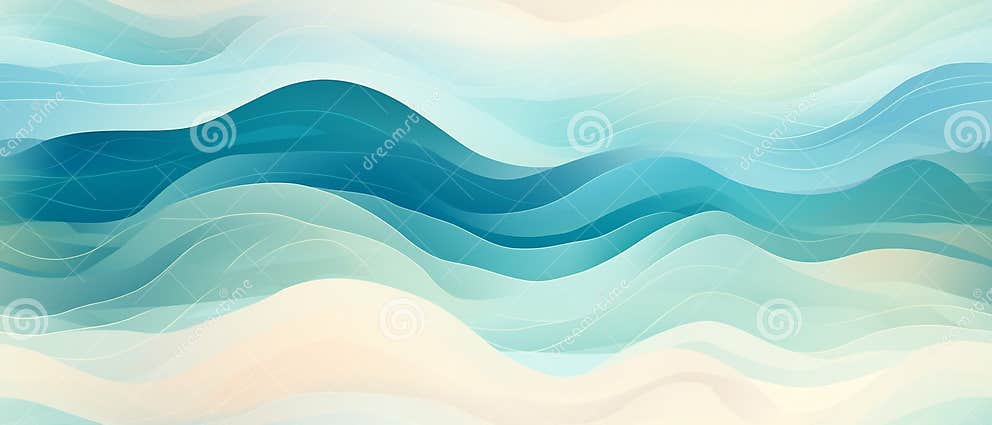 Wave Seamless Tile Waves Background Water Pattern Stock Illustration ...