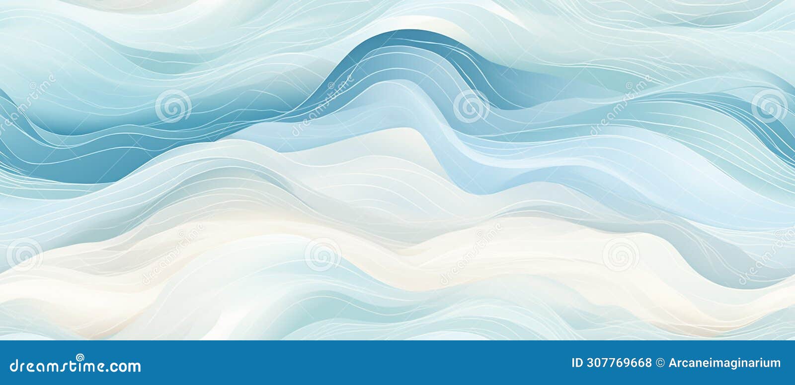 Wave Seamless Tile Waves Background Water Pattern Stock Illustration ...