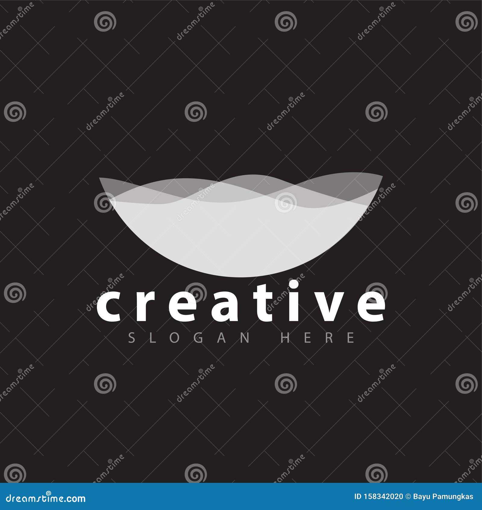 Wave Semicircle Logo Design Template Stock Vector - Illustration of ...