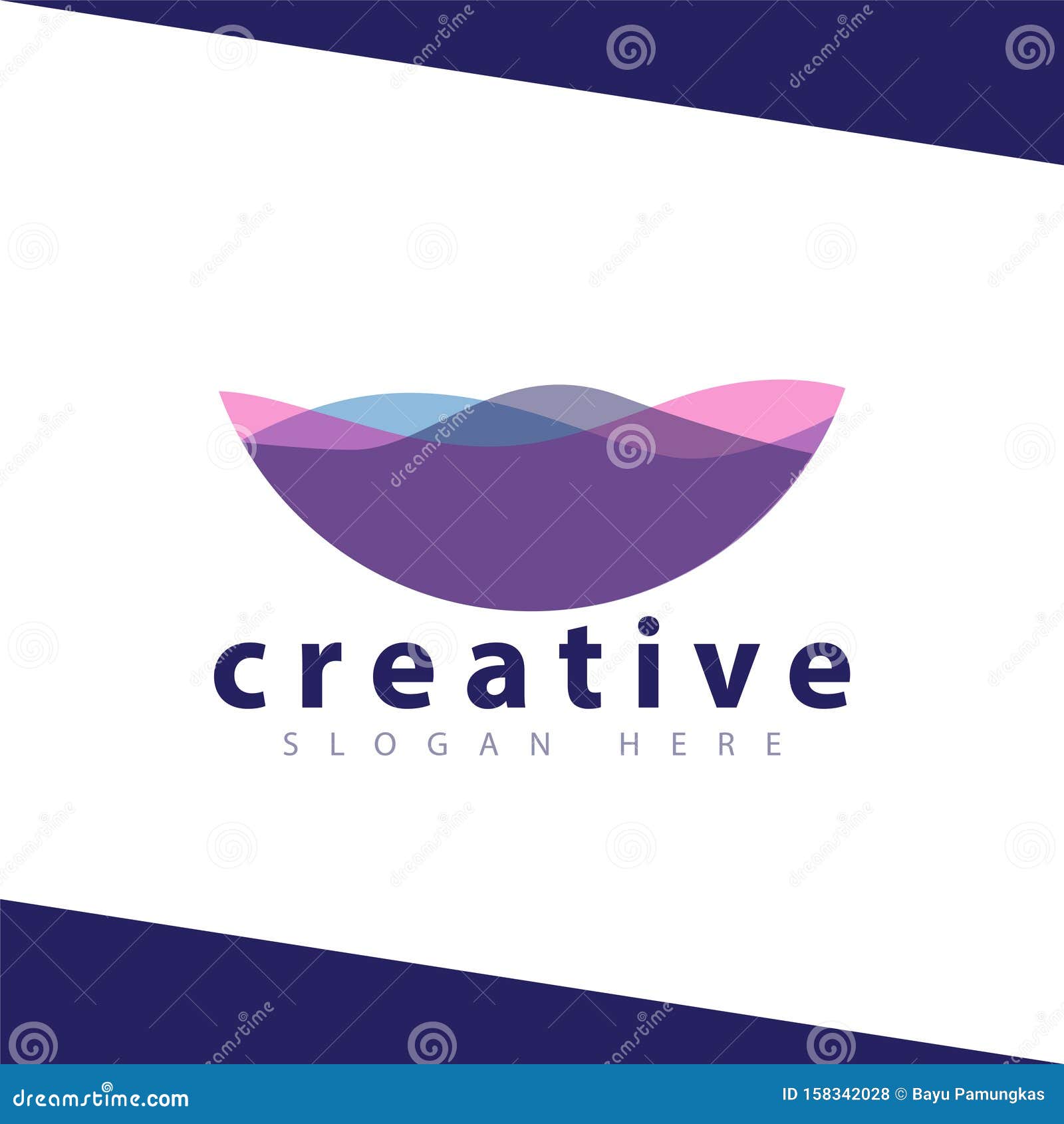 Wave Semicircle Logo Design Template Stock Vector - Illustration of ...