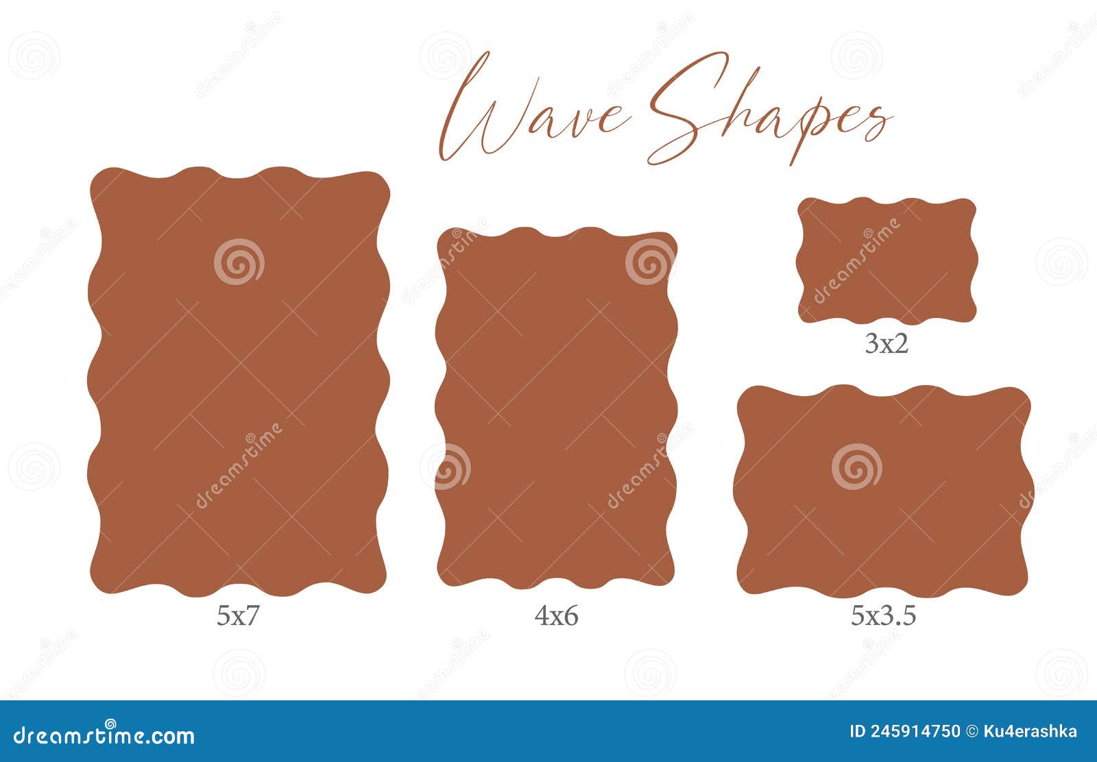 Wave Shape Set Template, Arch Wedding Invitations, Laser Cut Invitation ...