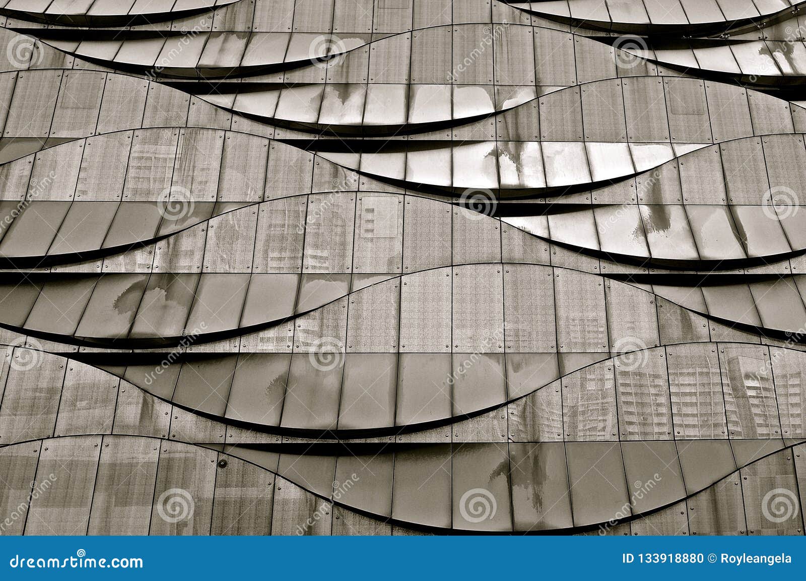 Wave shaped glass windows stock photo. Image of exterior - 133918880