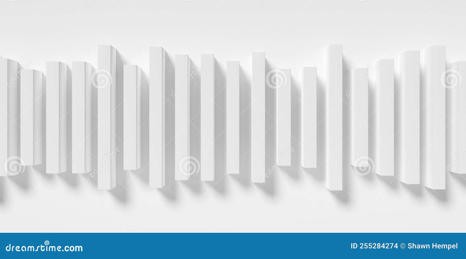 Wave Shaped Group of White Cubes or Boxes Array on White Background ...