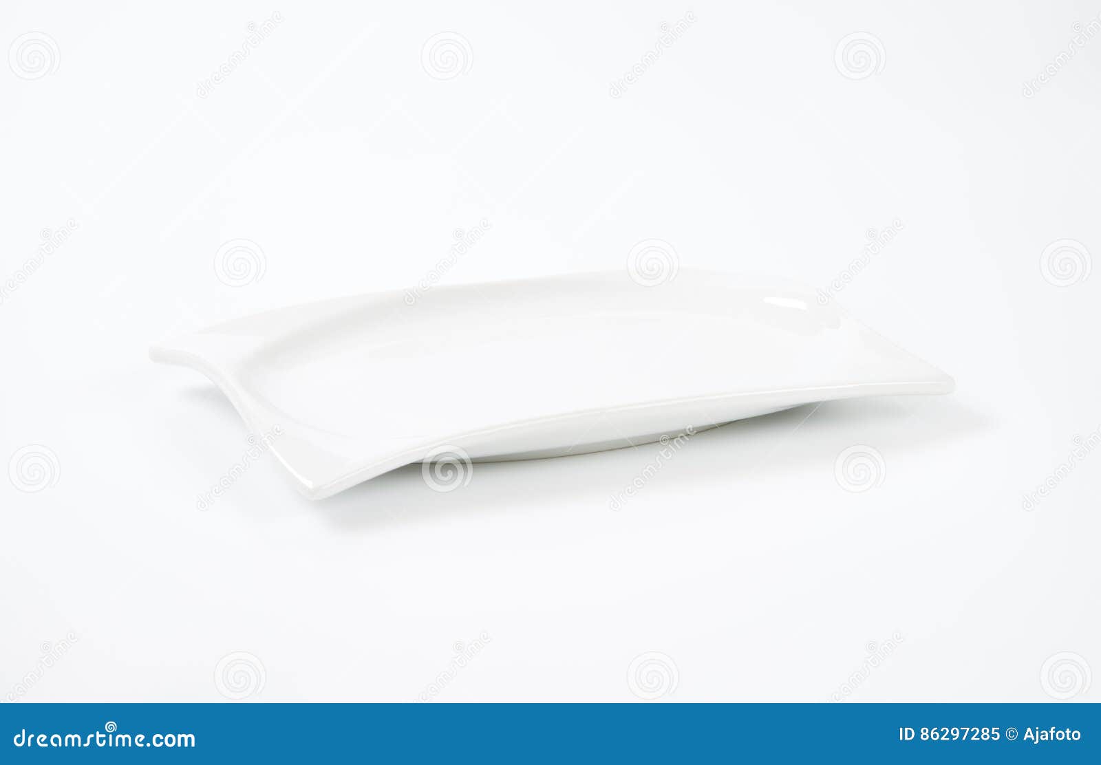 Wave Shaped Rectangle Plate Stock Image - Image of single, dishware ...