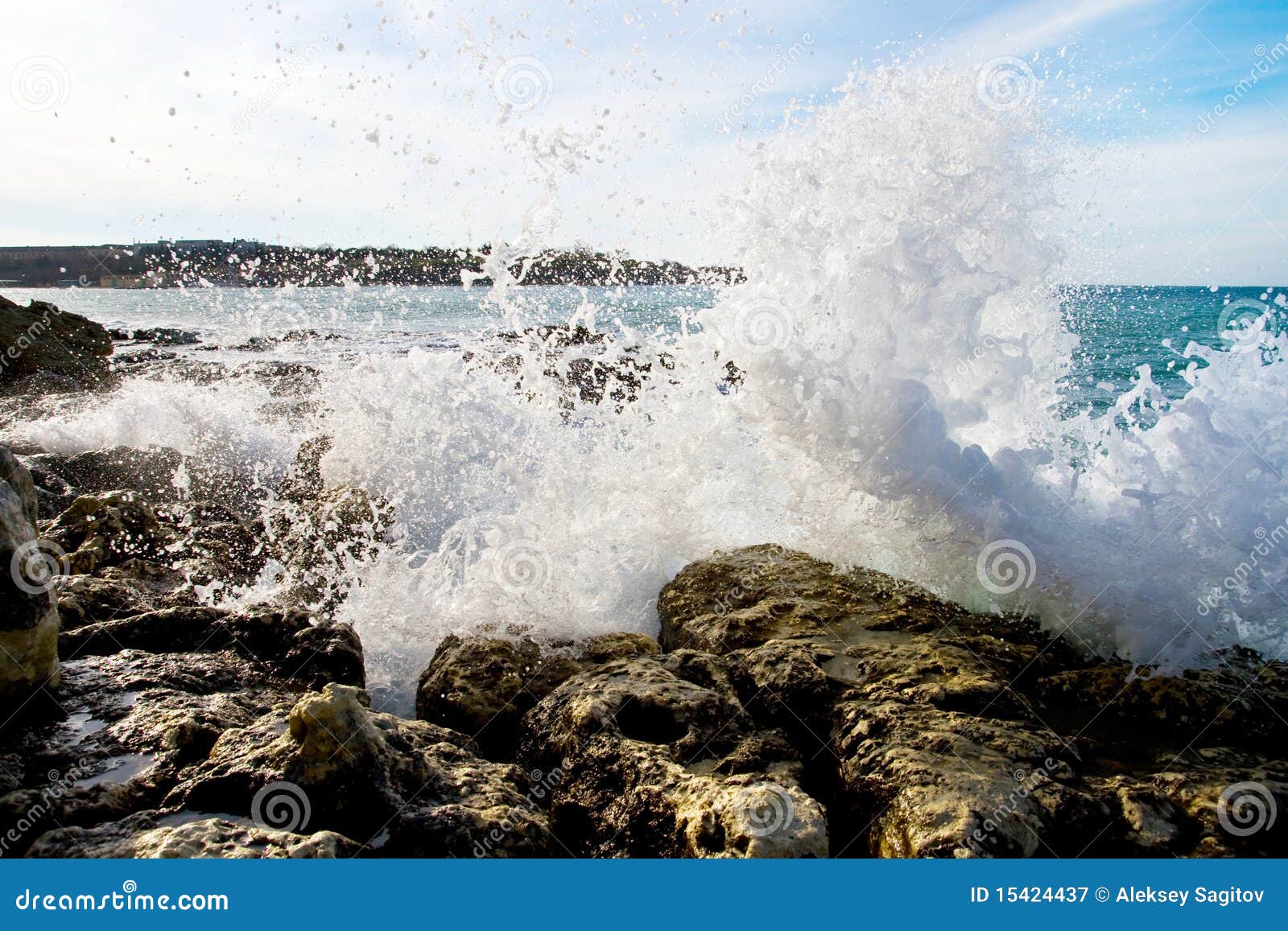 Wave Shattered on the Rocks Stock Image - Image of focus, macro: 15424437