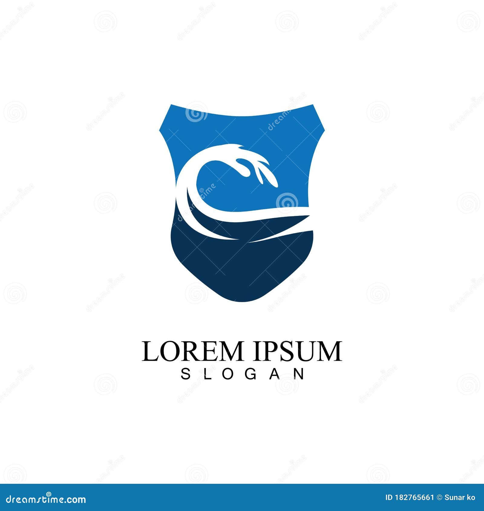 Wave Shield Logo Icon Design Stock Vector - Illustration of protect ...