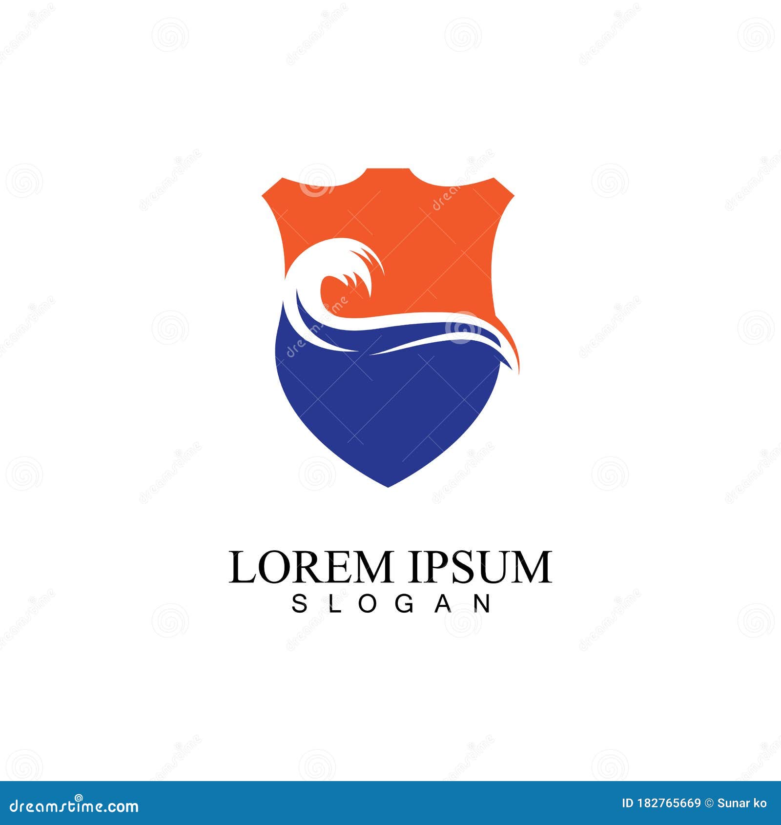 Wave Shield Logo Icon Design Stock Vector - Illustration of branding ...