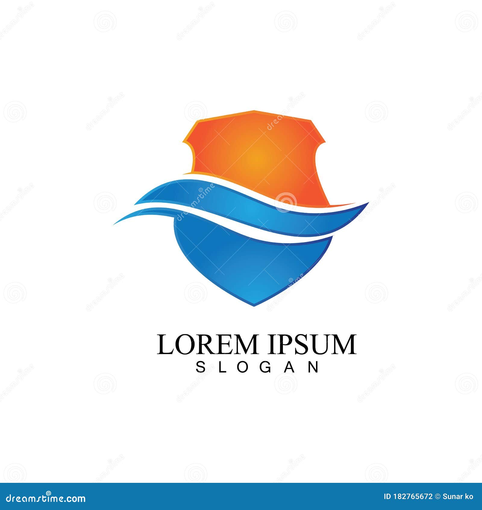 Wave Shield Logo Icon Design Stock Vector - Illustration of logo ...