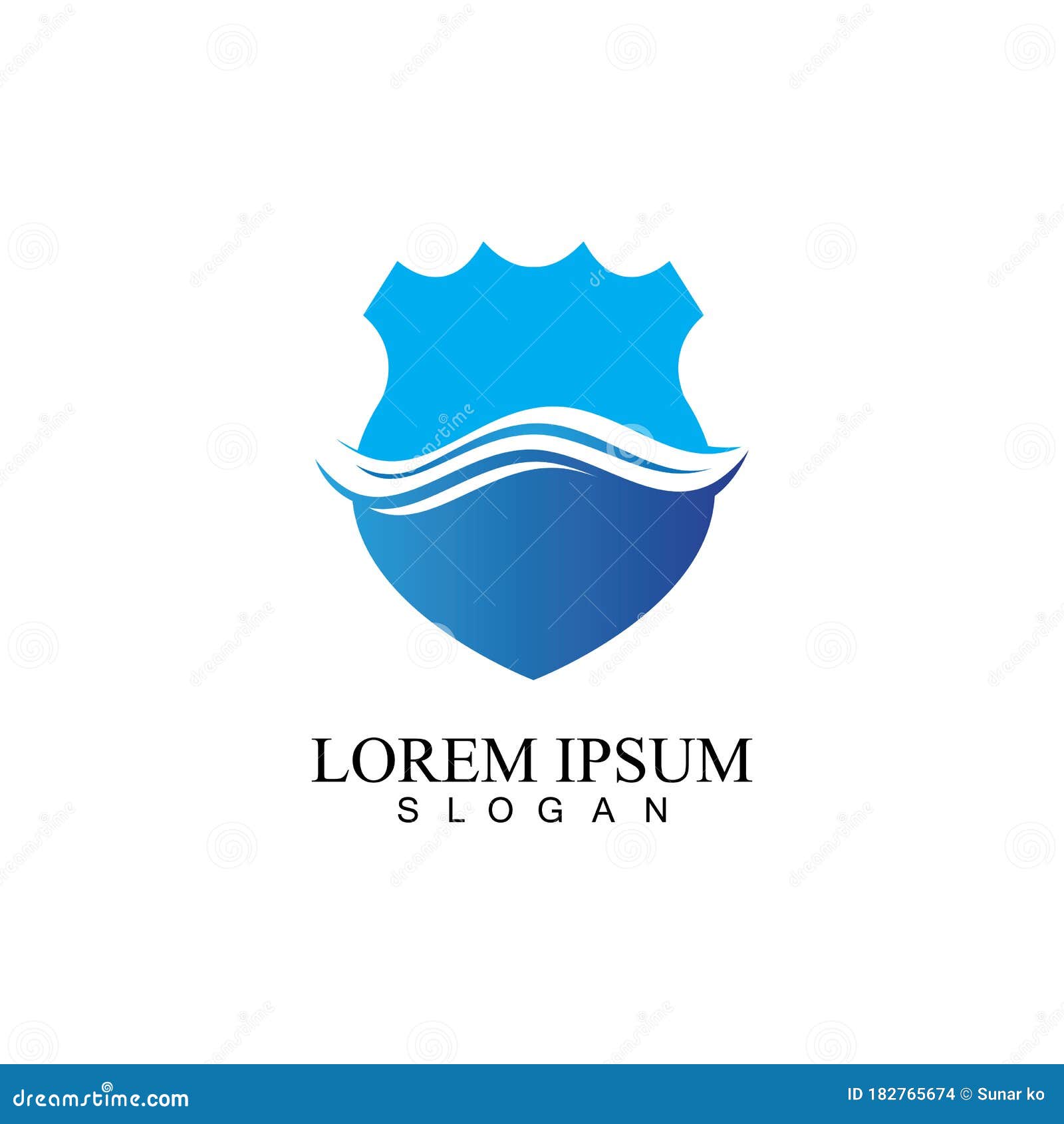 Wave Shield Logo Icon Design Stock Vector - Illustration of concept ...