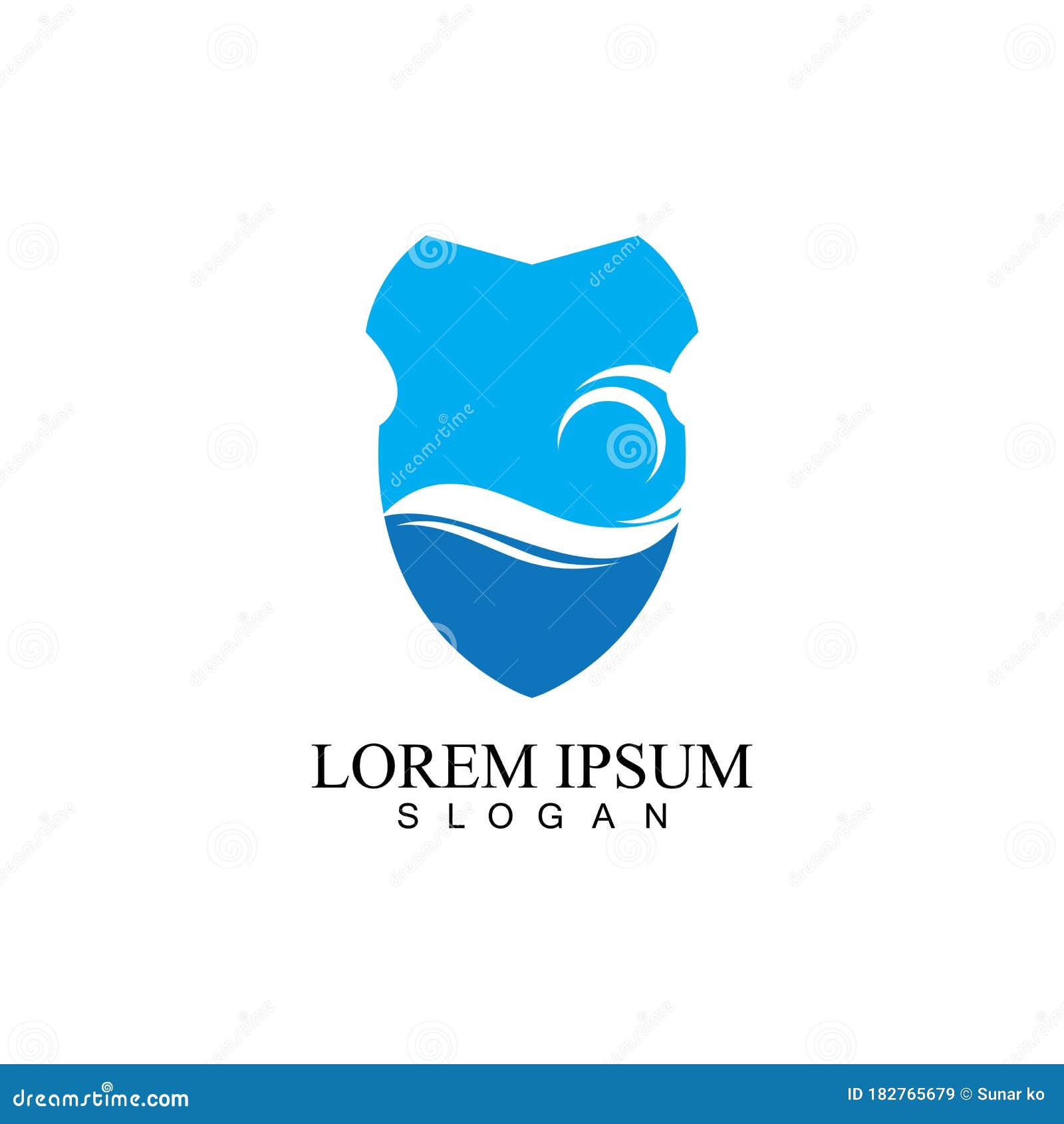 Wave Shield Logo Icon Design Stock Vector - Illustration of protect ...