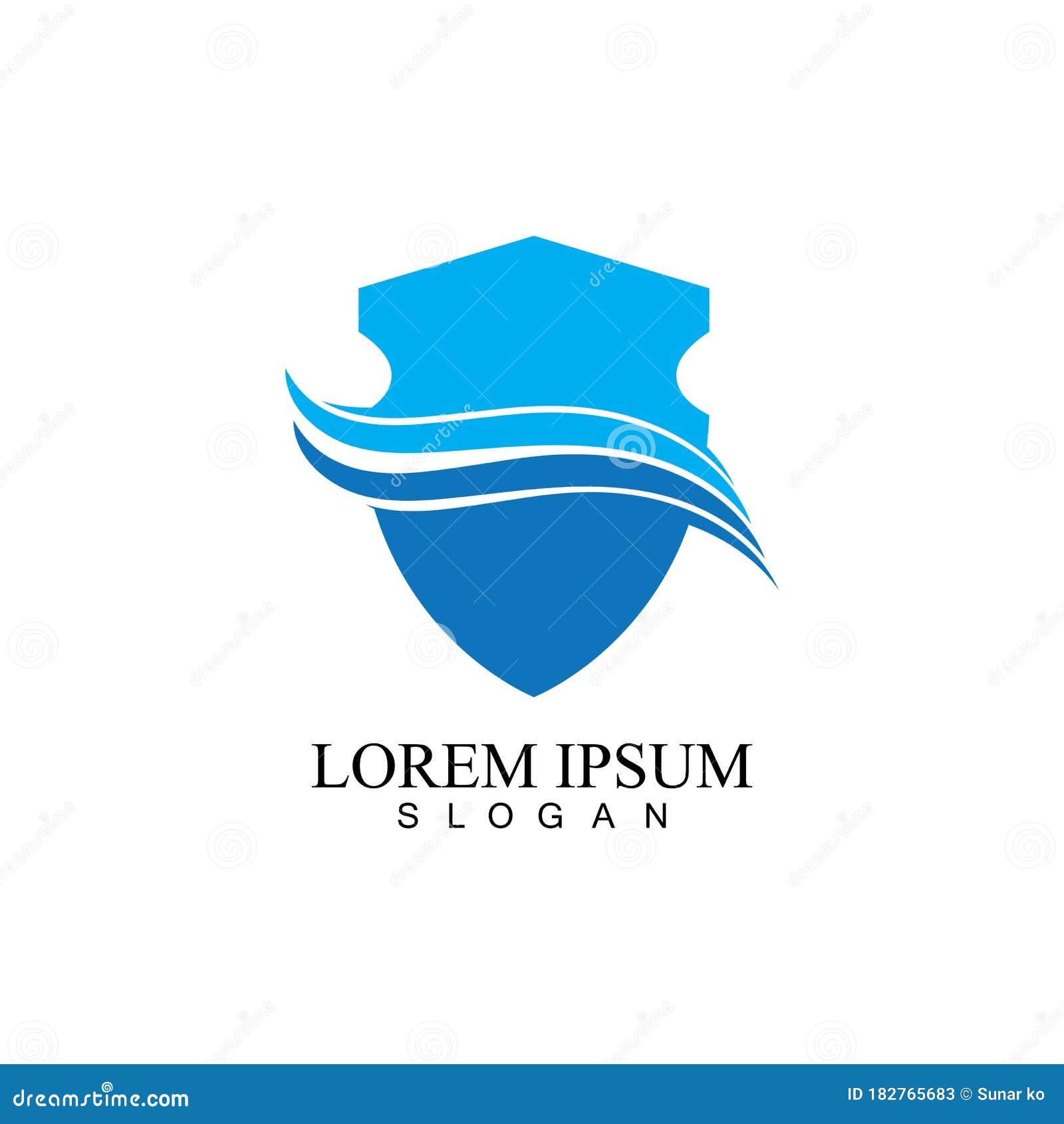 Wave Shield Logo Icon Design Stock Vector - Illustration of template ...