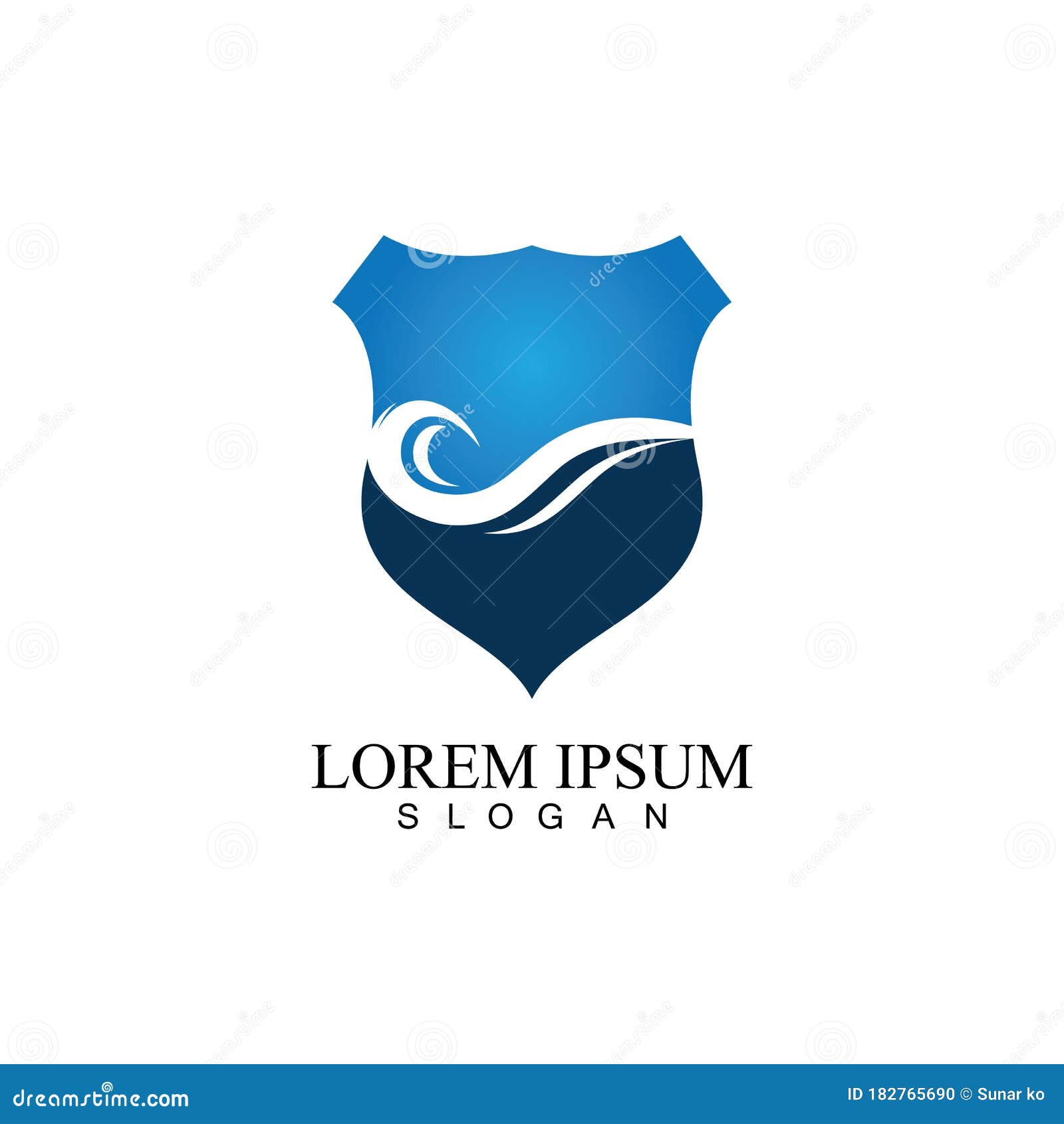 Wave Shield Logo Icon Design Stock Vector - Illustration of symbol ...