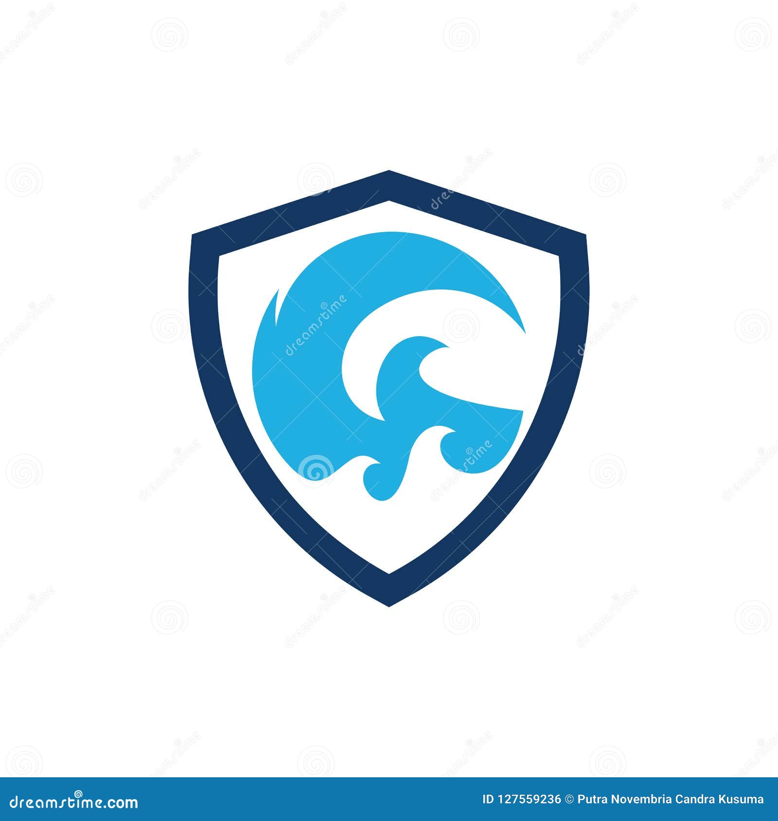 Wave Shield Logo Icon Design Stock Vector - Illustration of graphic ...