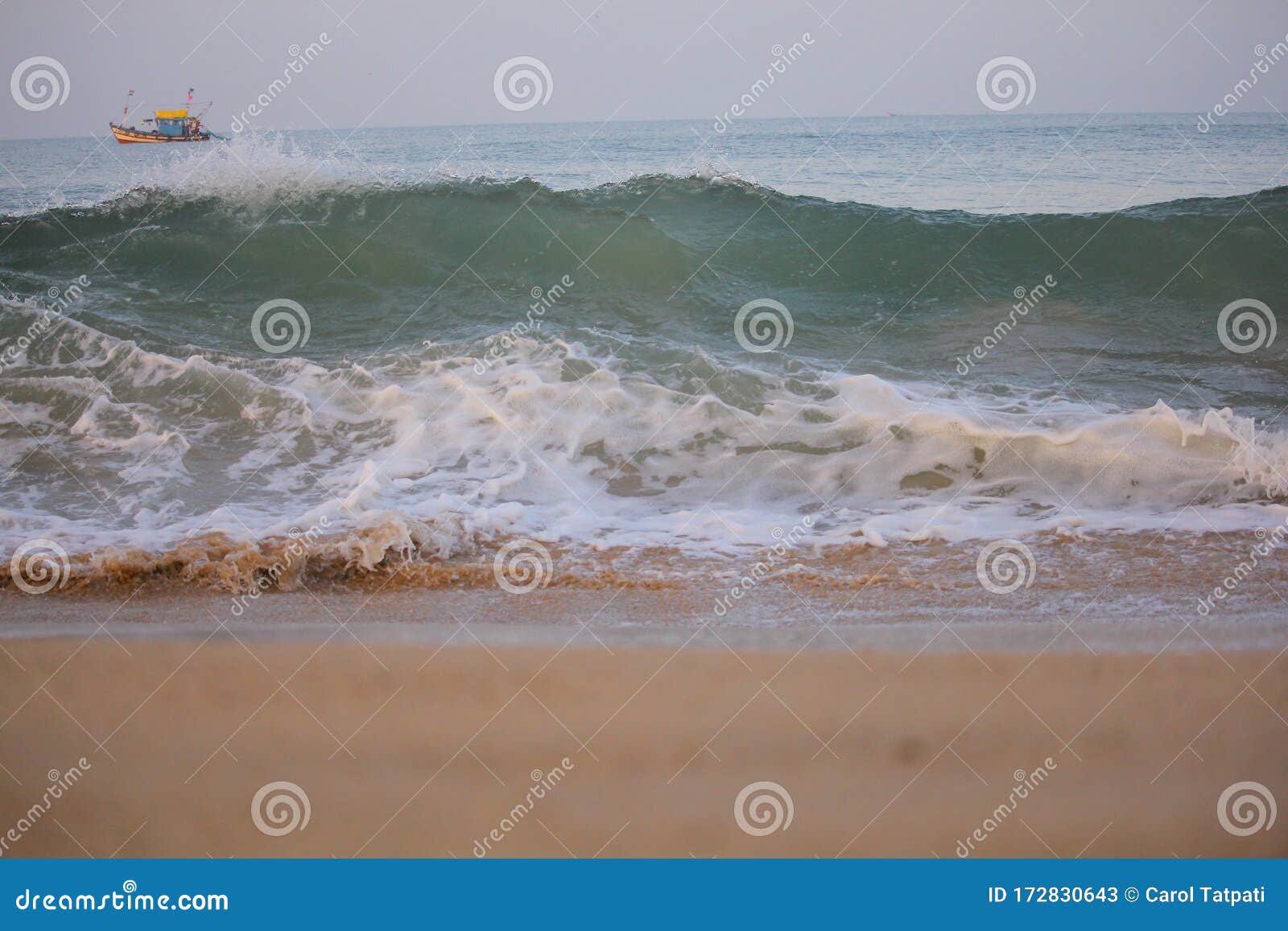 A Wave at the Shore at a Beach in North Goa Stock Image - Image of ...