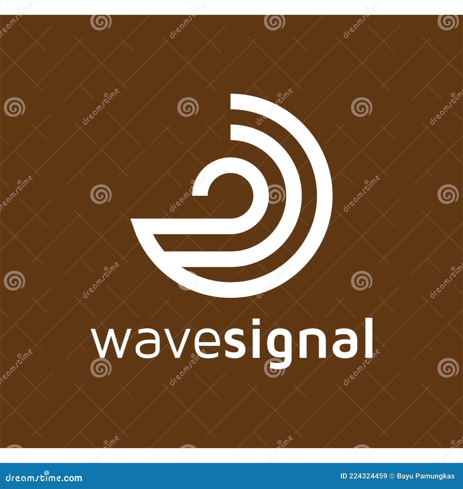Wave Signal Logo Line Art Vector Element. Wave Logo Template Stock ...