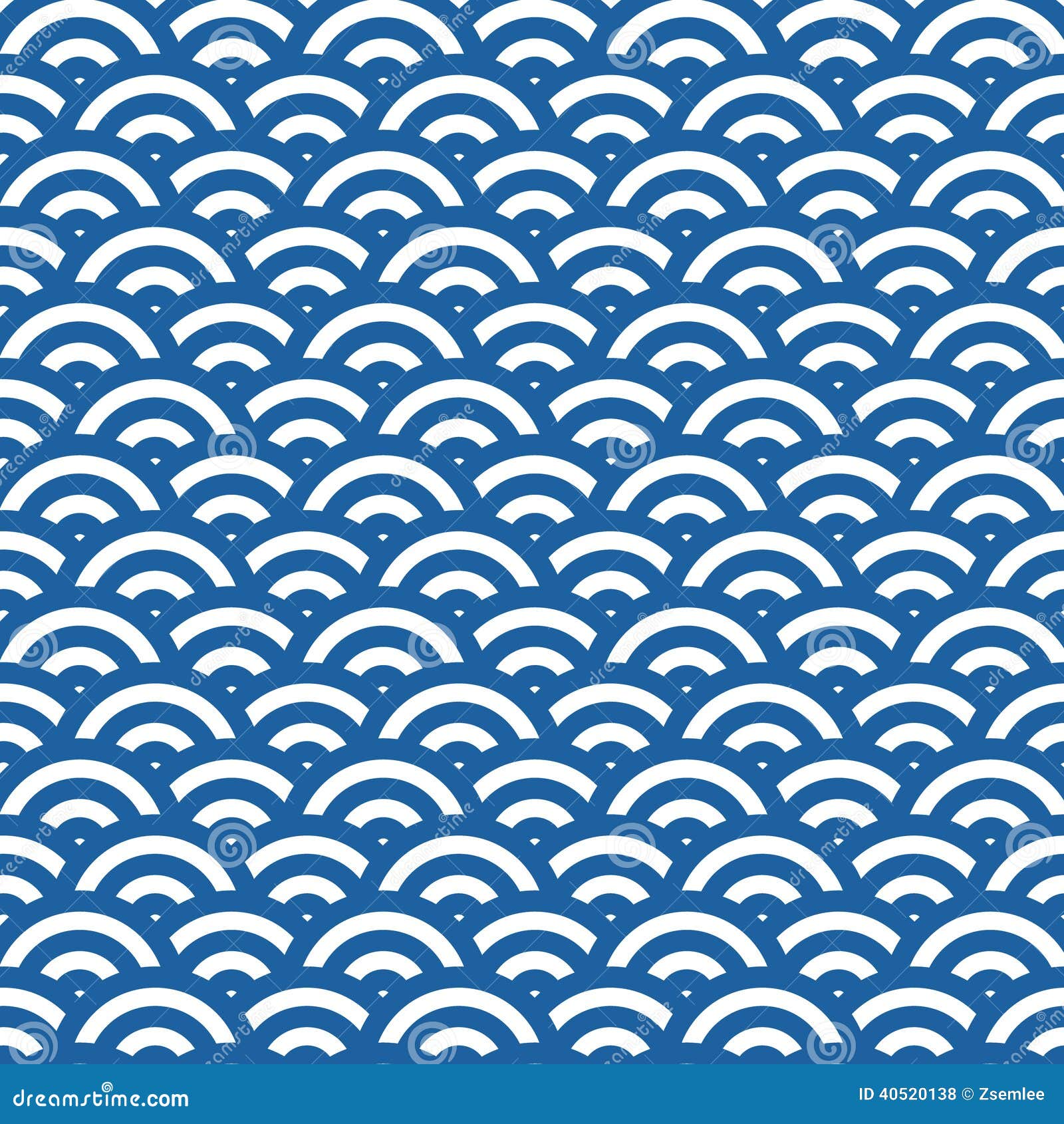 Wave Simple Seamless Pattern Stock Illustration Illustration Of