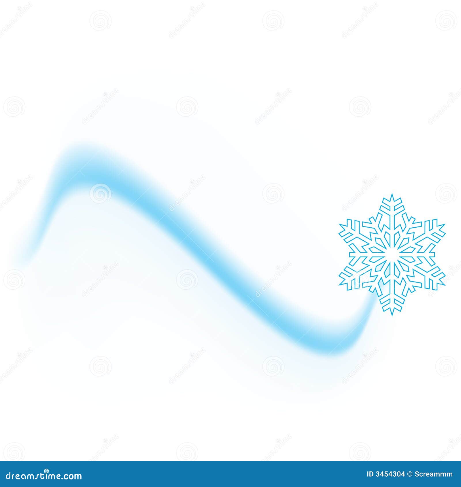 Wave Snowflakes stock vector. Illustration of cold, vector - 3454304