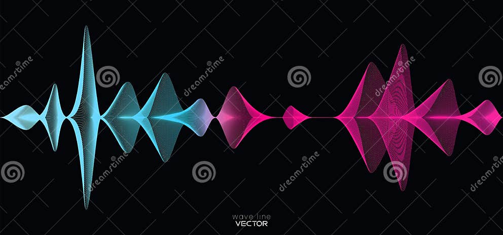 Wave Sound Abstract Multicolor Vector Design Stock Vector ...