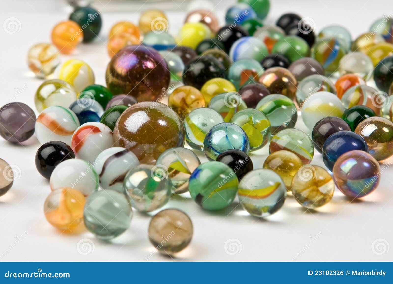 Wave of Spilled Colorful Glass Marbles Stock Photo - Image of ...