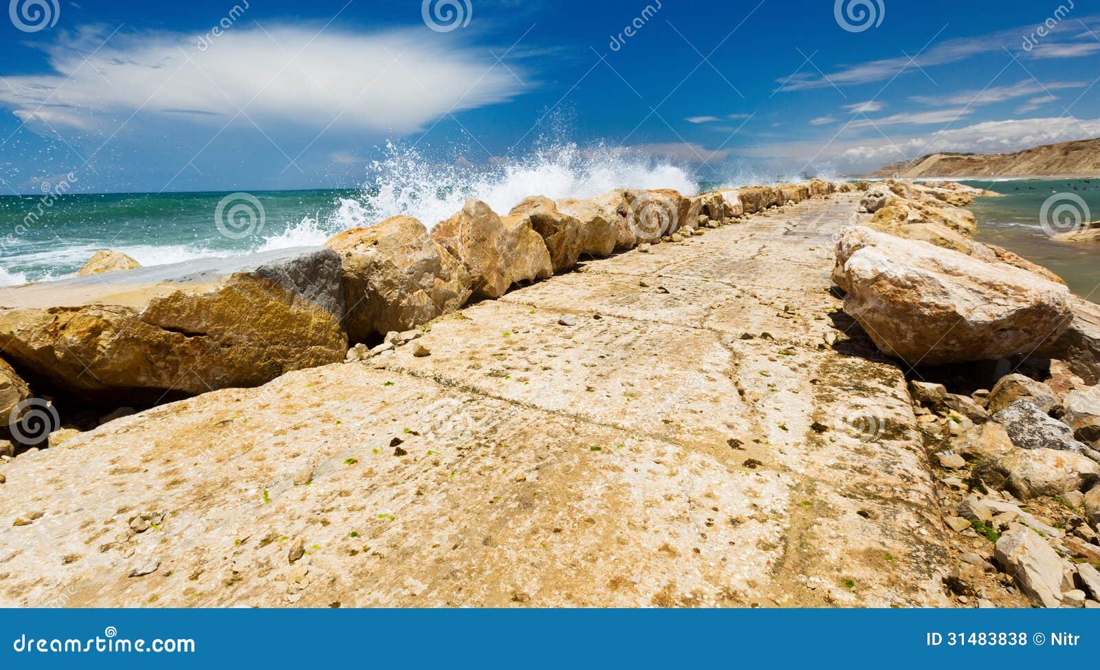 Breakwater Splash Stock Photo | CartoonDealer.com #120142830