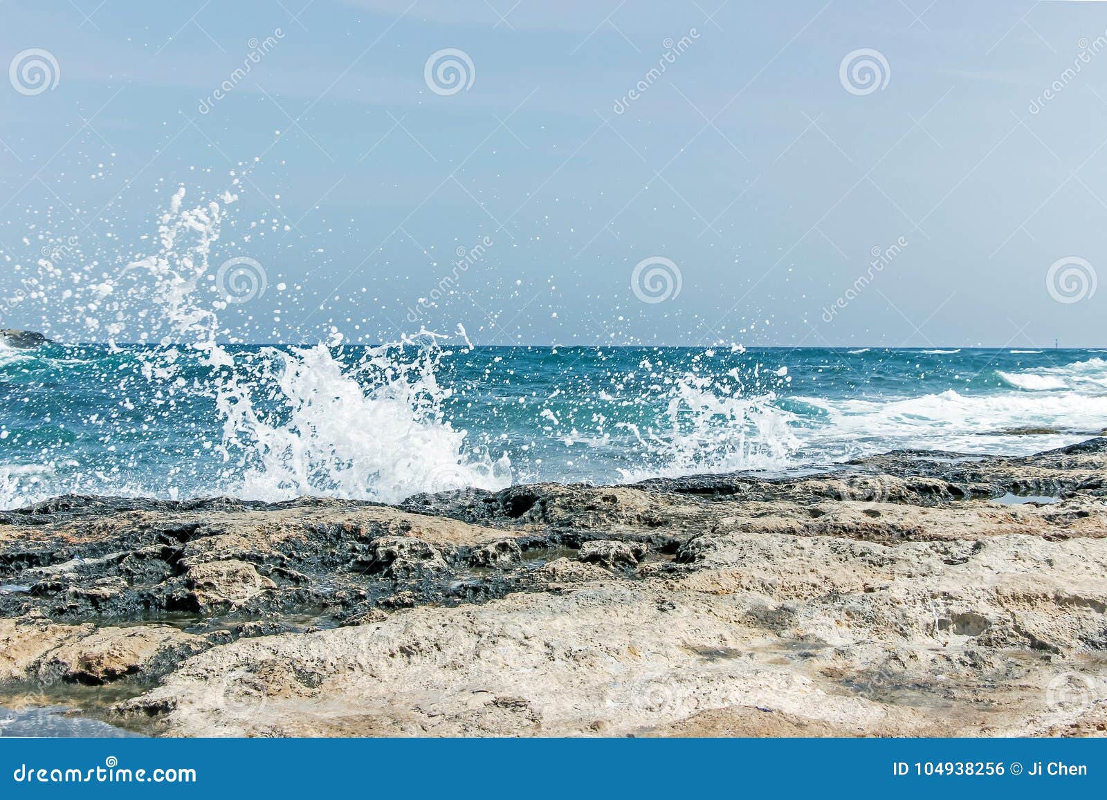 Wave Splash on Rock at Coast Stock Photo - Image of rocks, landscape ...
