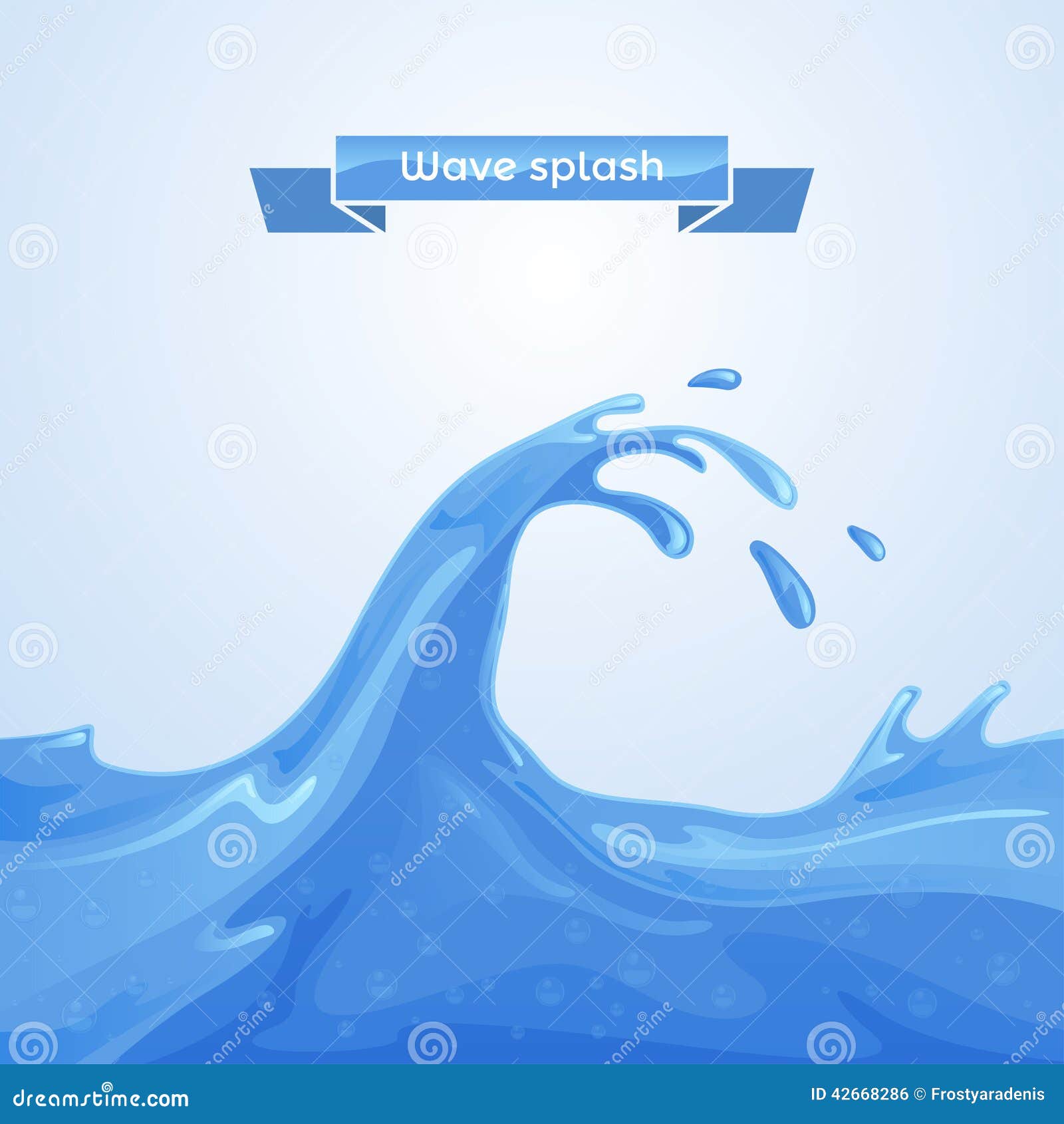 Wave Splash stock vector. Illustration of isolated, rippled - 42668286