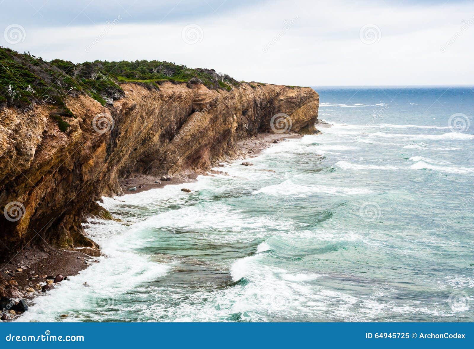 Wave Splashing Against Eroding Diagonal Cliffs Stock Image - Image of ...