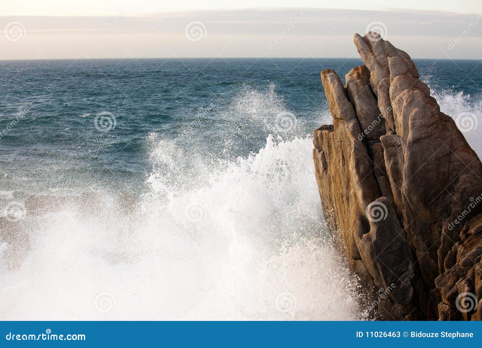 Wave splashing on rock stock image. Image of wild, coast - 11026463