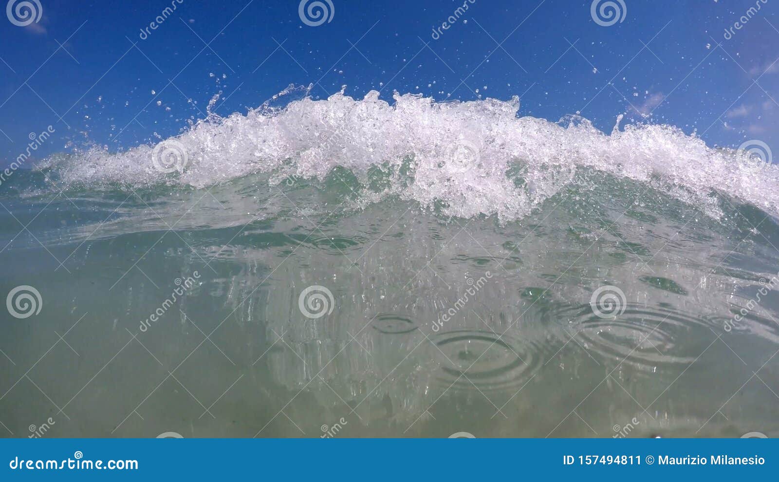 Wave Spray in the Middle of the Sea Stock Image - Image of cool, danger ...