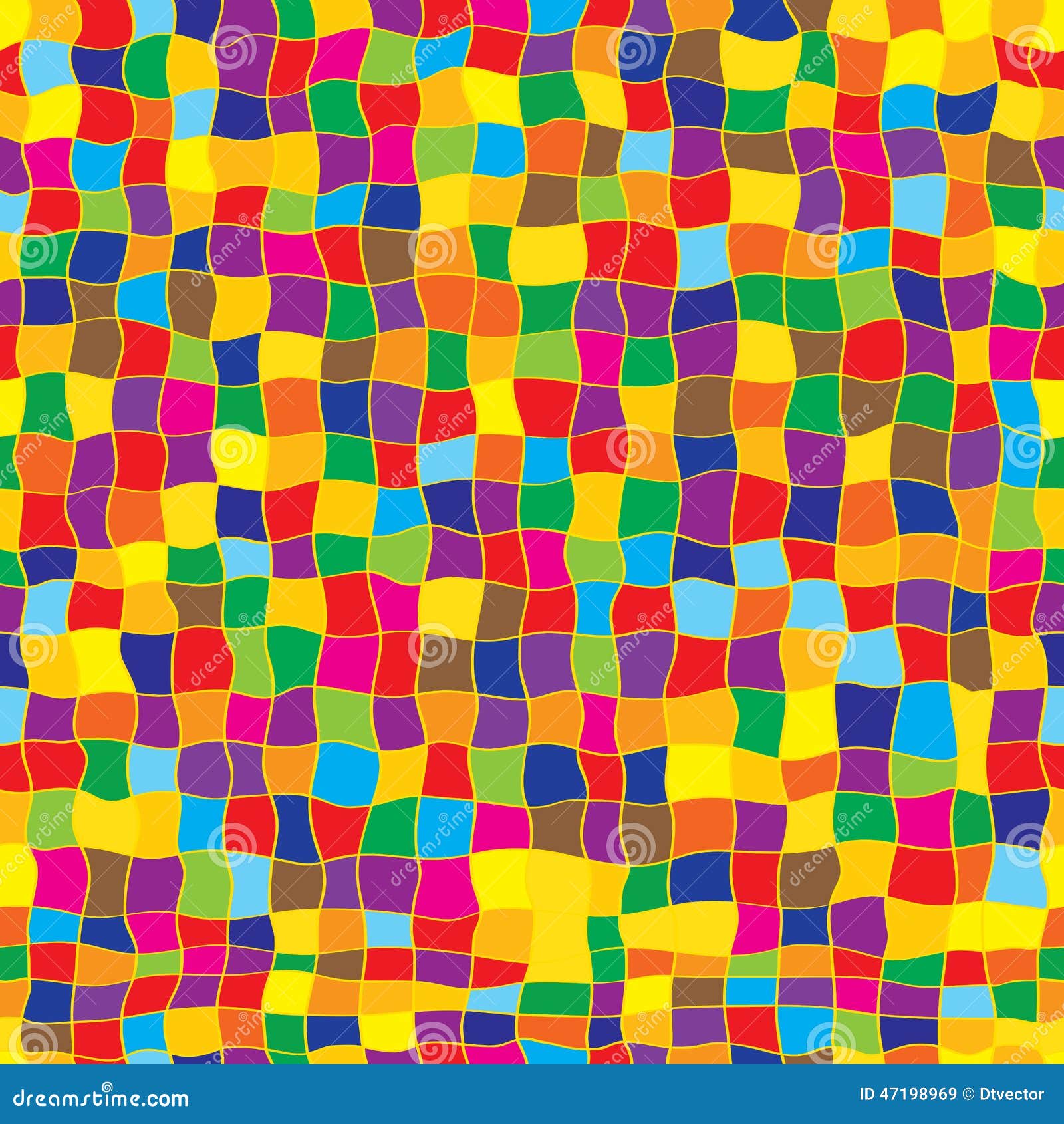 Wave Square Seamless Pattern Stock Vector - Illustration of clean ...