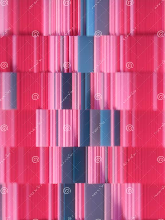 Wave Stacks of Rectangular Shapes. Modern Trendy Design. 3d Rendering ...