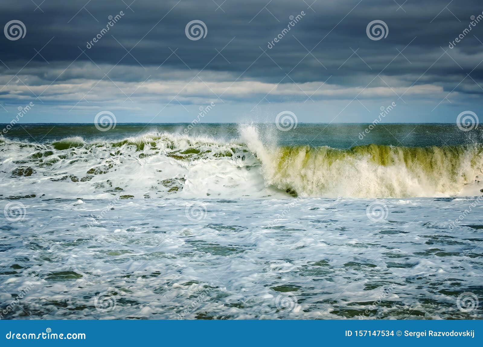 Wave on the Black Sea stock photo. Image of climate - 157147534