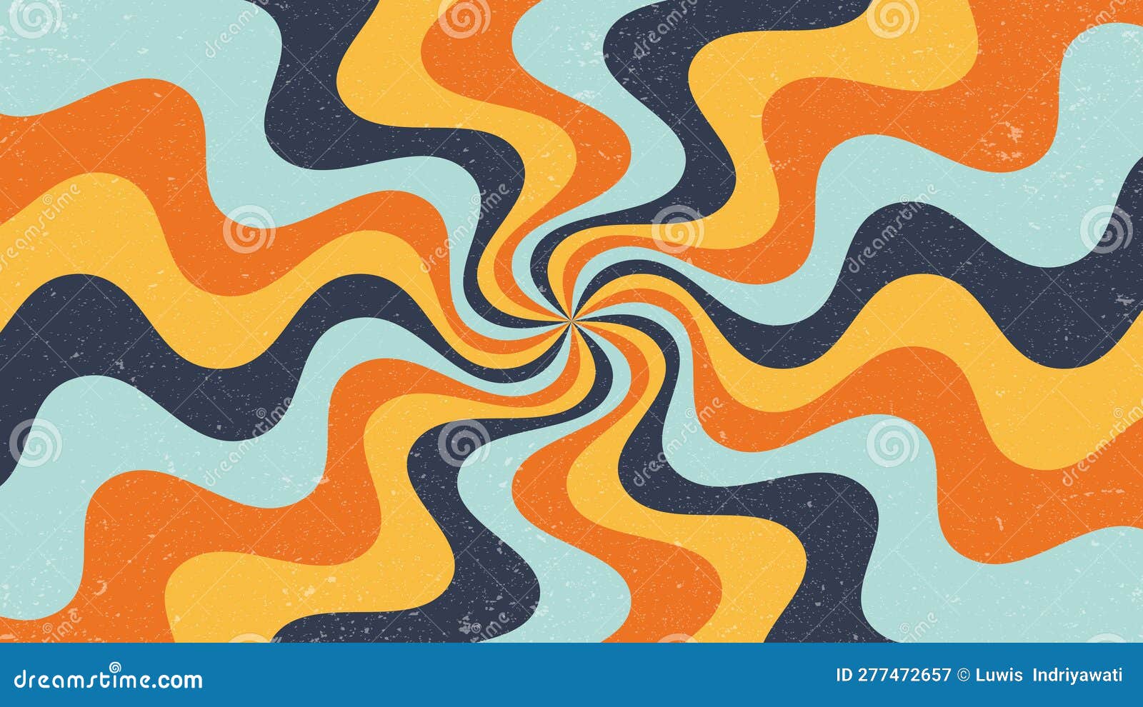 Wave Sunburst Vintage 70s Background Vector. Waves, Swirl, Rough Vector ...