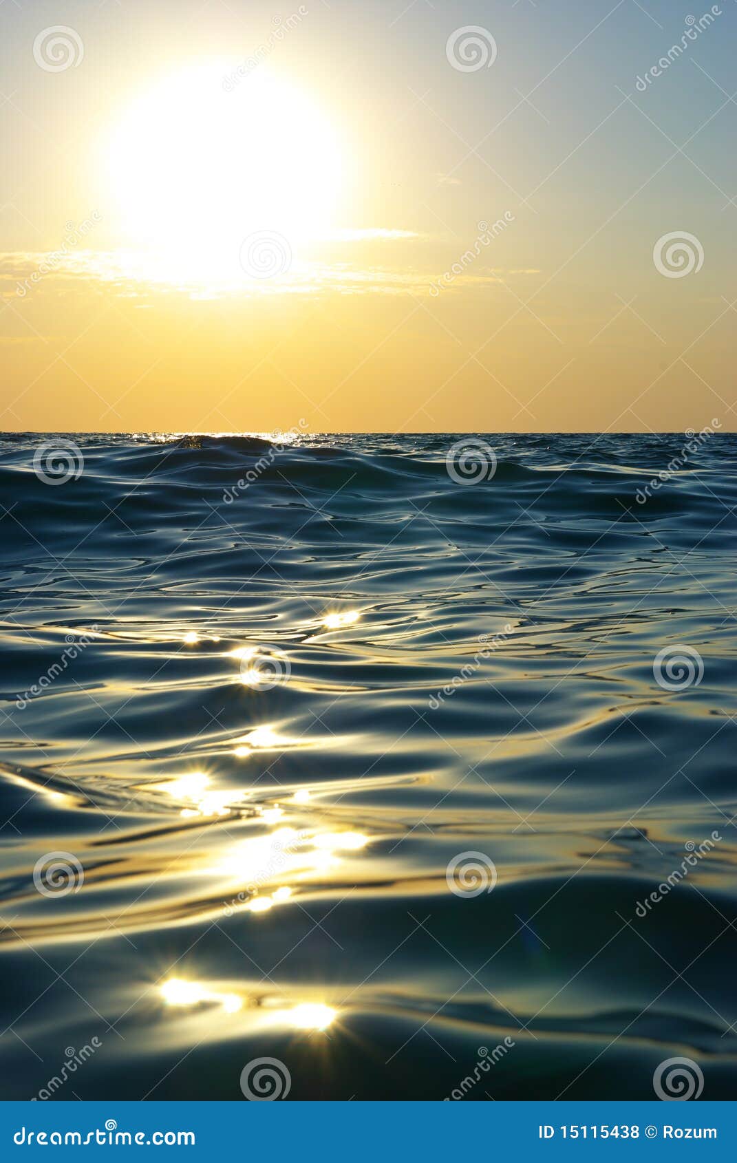 Wave on sunset. stock photo. Image of light, sand, blue - 15115438