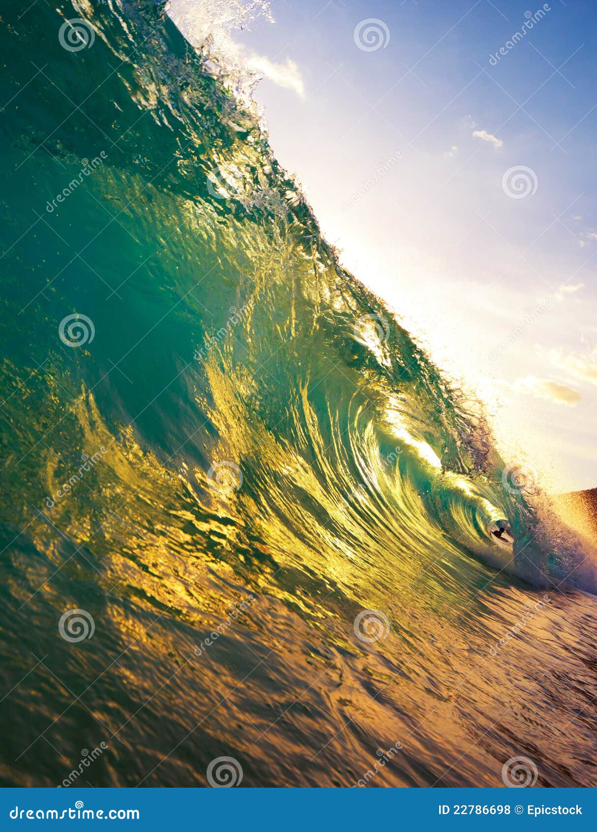 Wave Sunset stock photo. Image of nature, strength, motion - 22786698