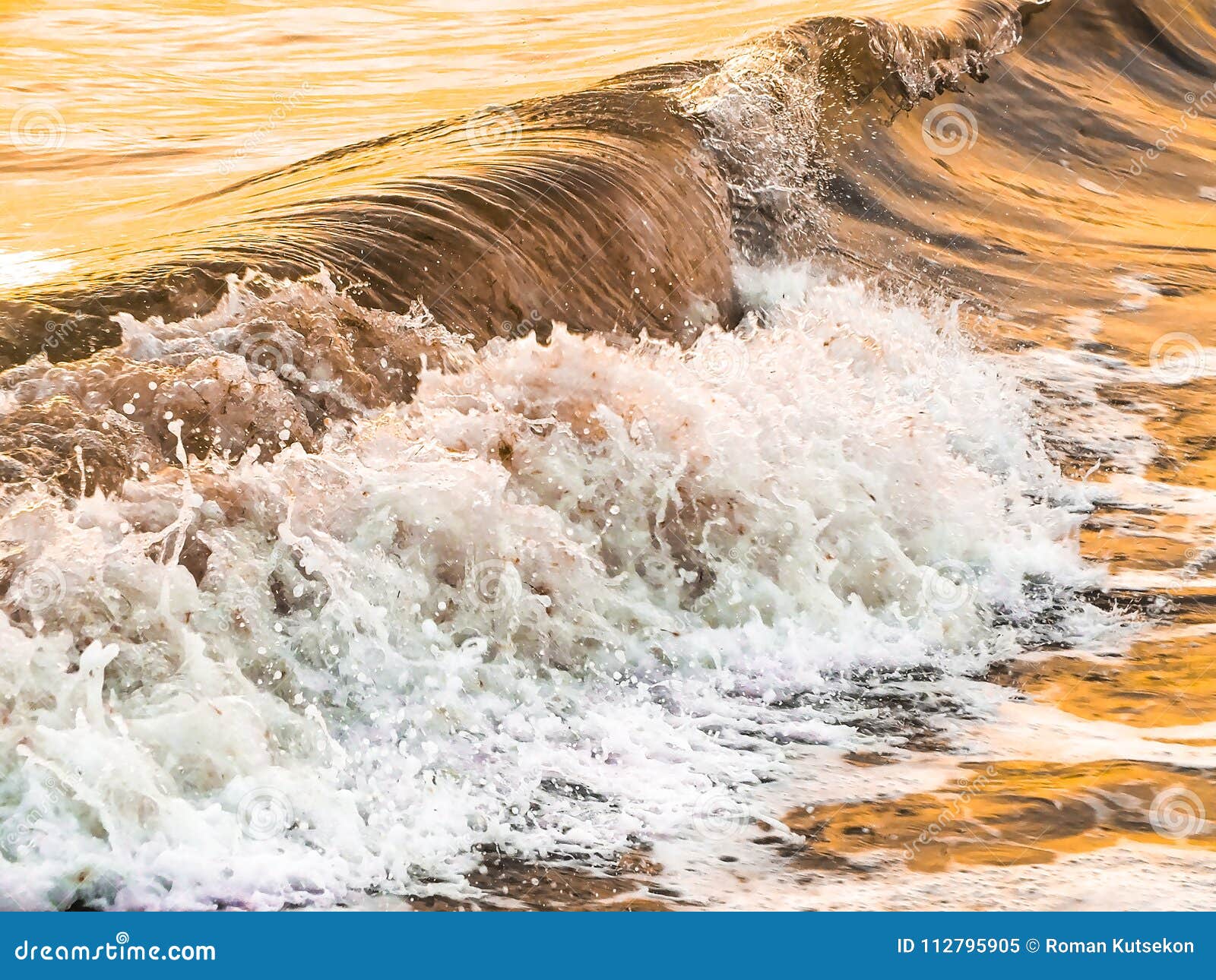 Wave On Sunset Picture. Image: 112795905