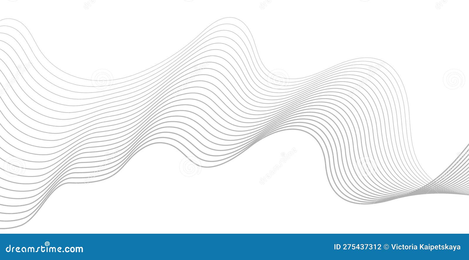 Wave Swirl, Frequency Sound Wave, Curve Lines with Blend Effect. Vector ...