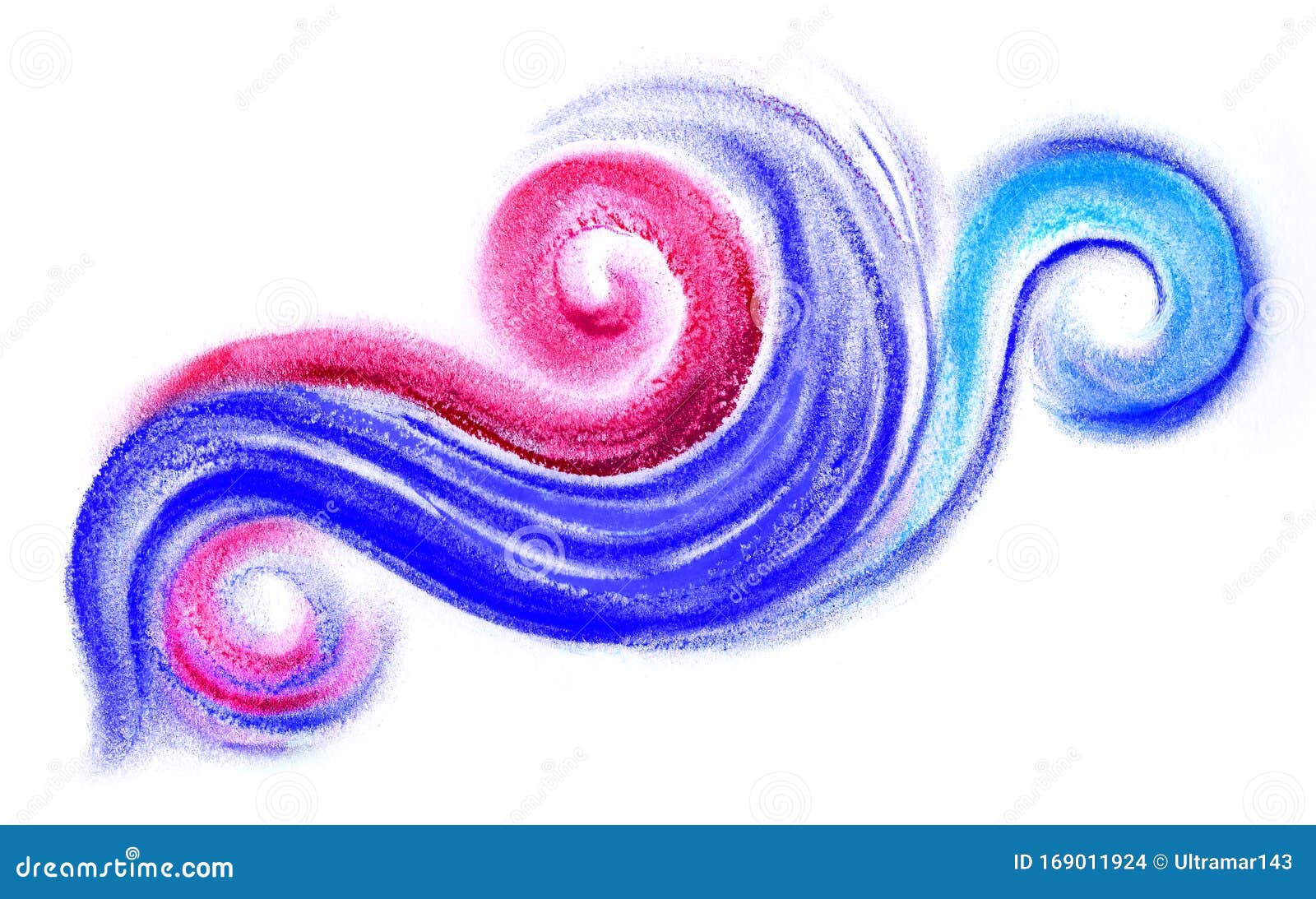 Wave Swirl Galactic Spiral Effect in Space Drawn by Pastel Textured ...