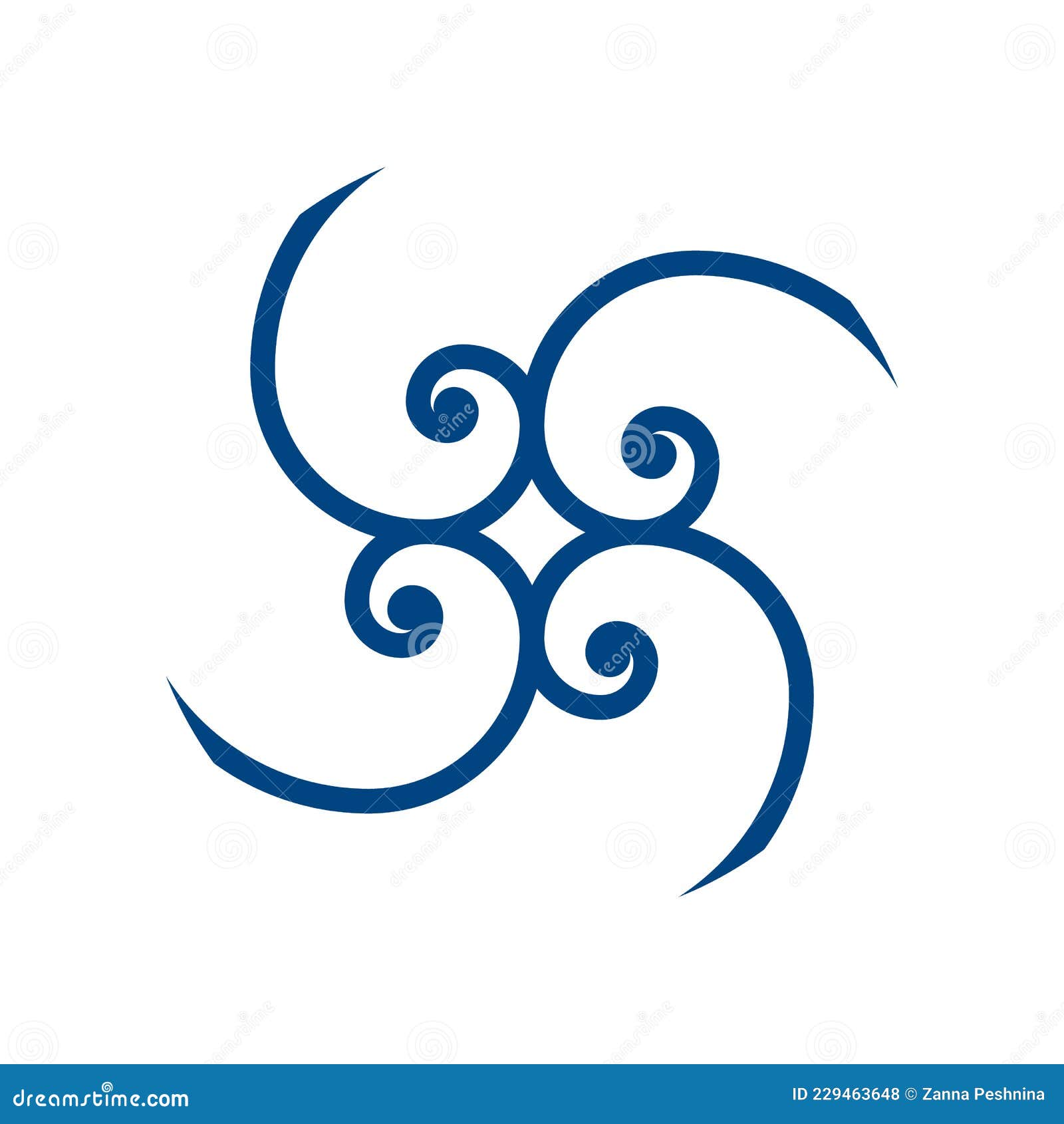 Wave Swirl Logo. Vector Round Aqua Logotype Symbol Stock Vector ...