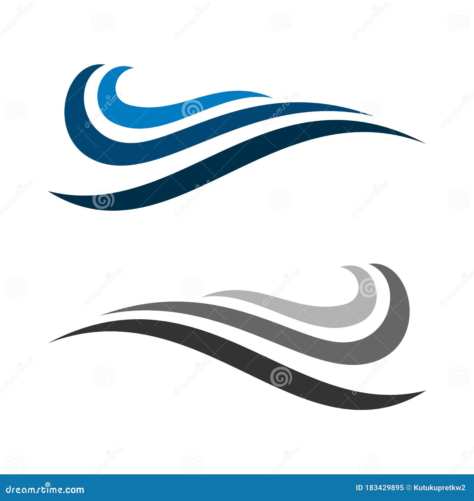 Wave Swoosh Logo Template Illustration Design. Vector EPS 10 Stock ...