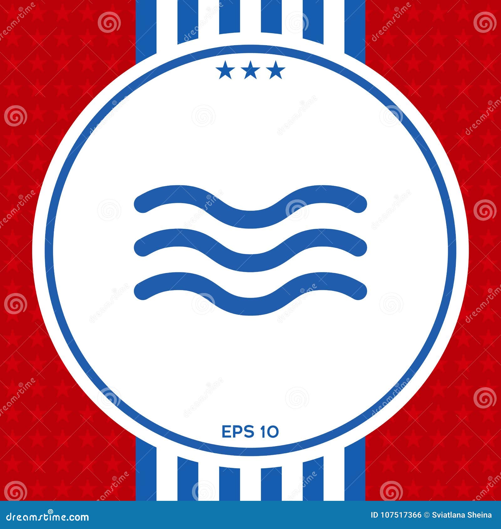 Wave symbol Icon stock vector. Illustration of simple - 107517366