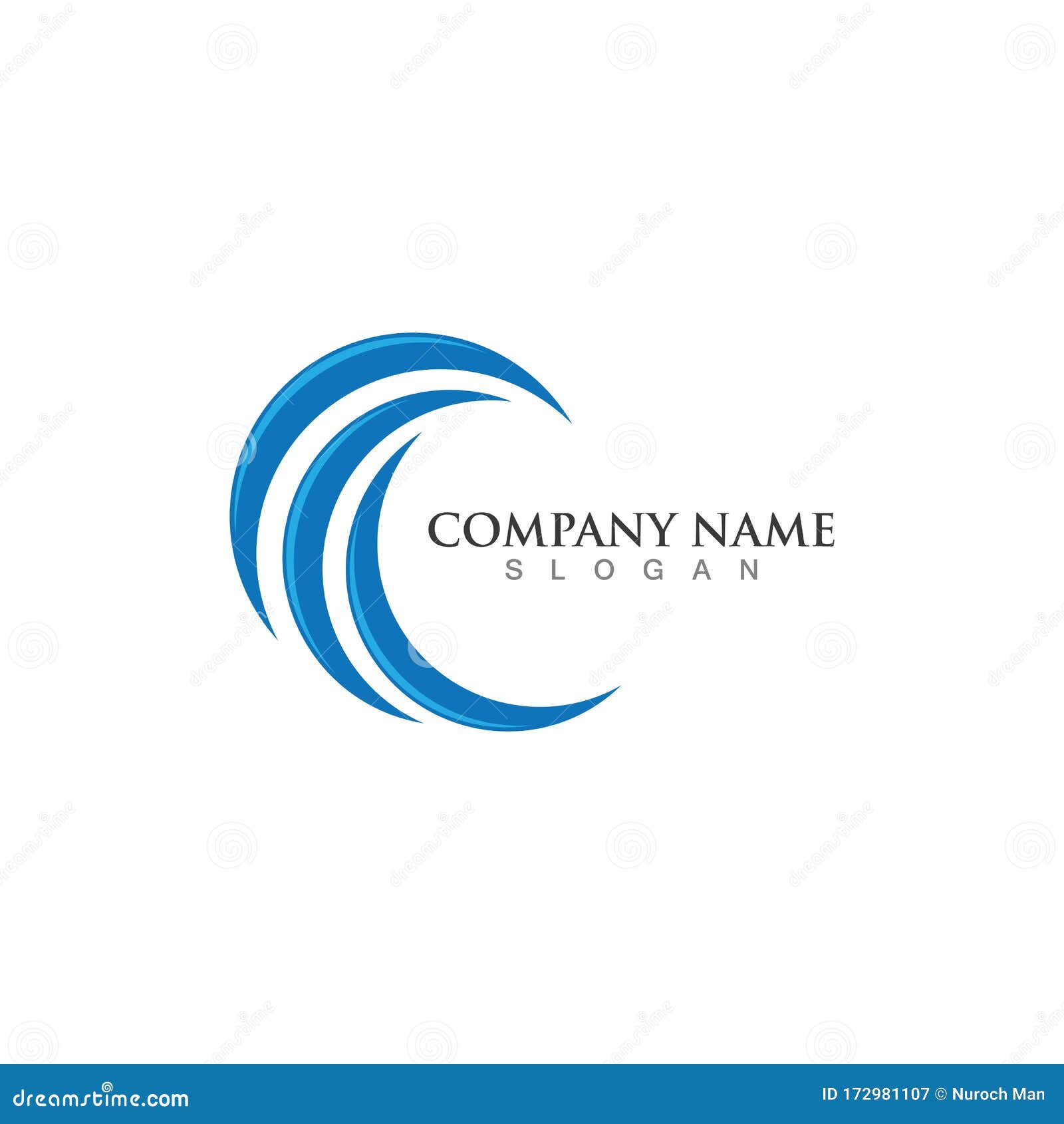 Wave symbol and icon Logo. stock vector. Illustration of style - 172981107